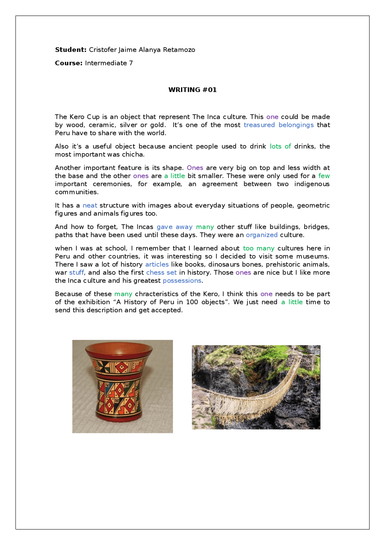 Writing De Ingles Icpna Apuntes De Inglés Docsity