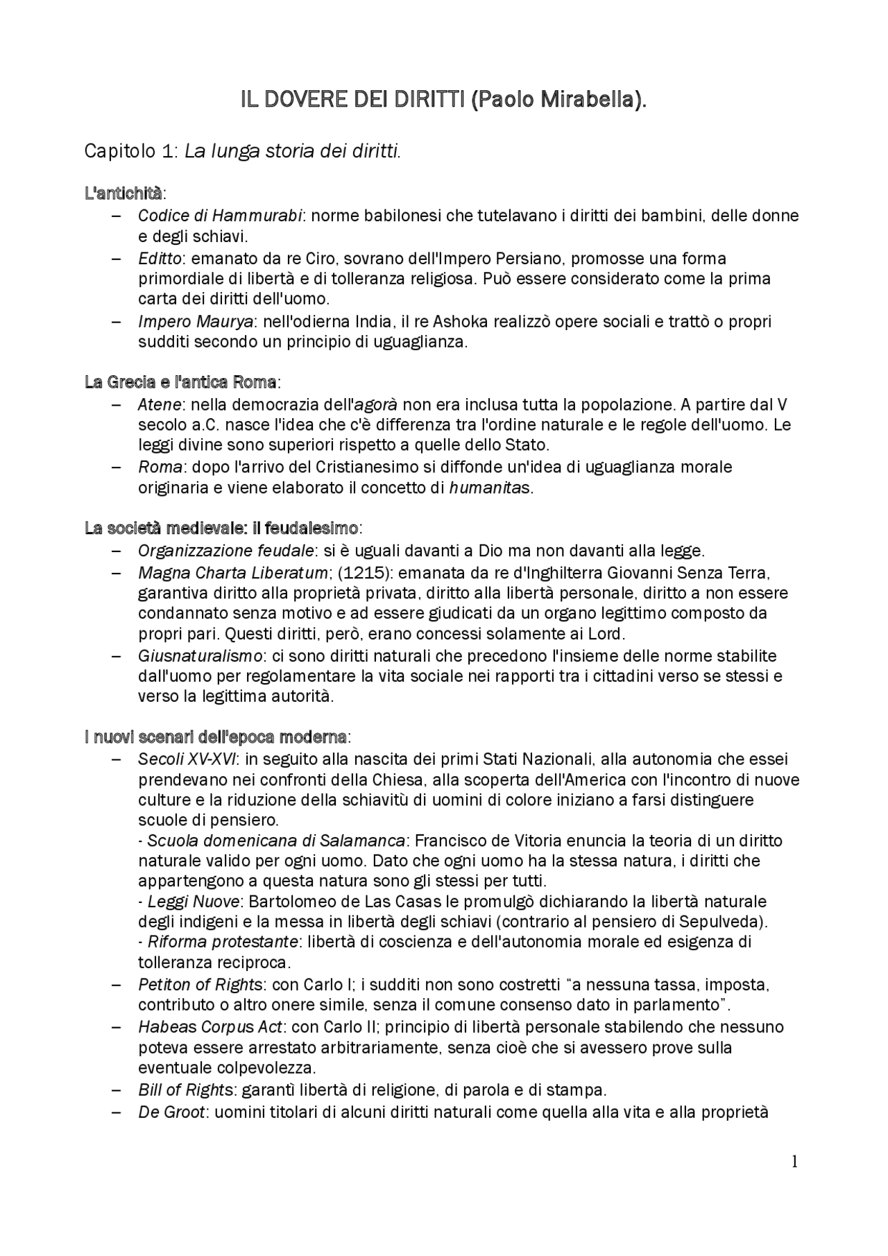 Riassunto Il Dovere Dei Diritti Docsity