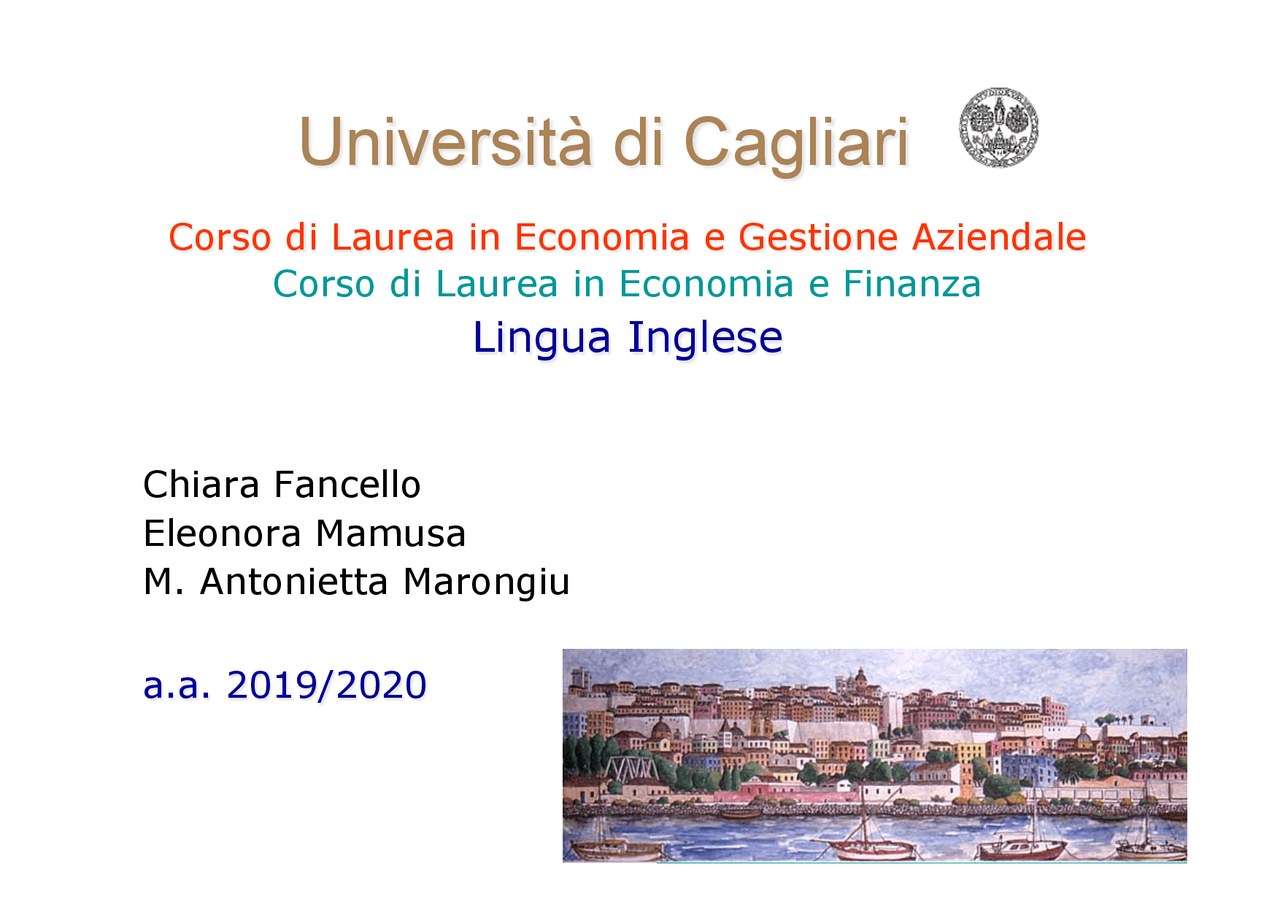 Esame Lingua Inglese Docsity