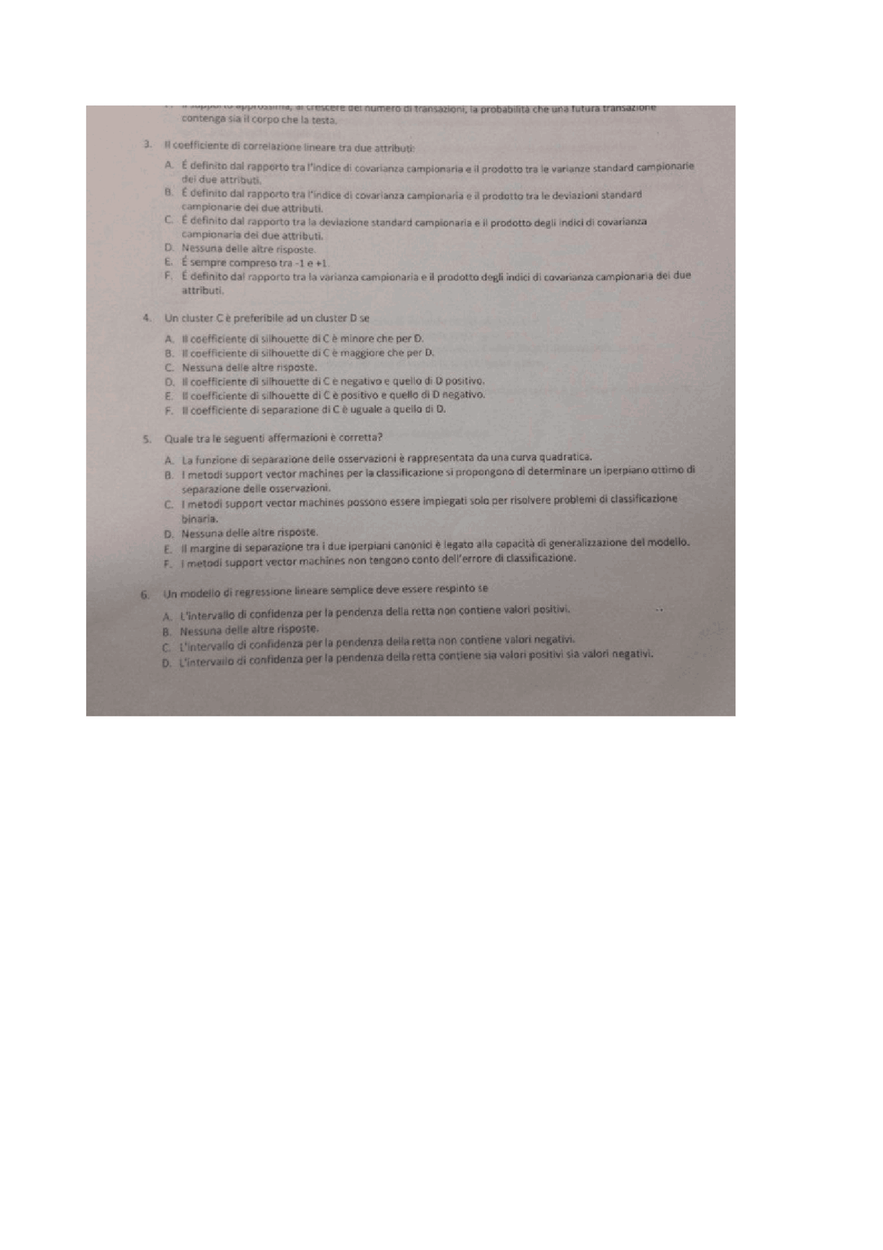 Machine Learning Prova Esame Docsity