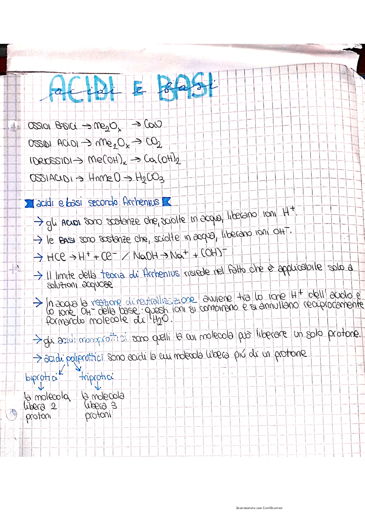 Acidi E Basi Chimica Docsity