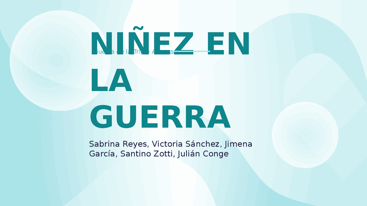 Niñez en la guerra en la ápoca de la guerra en contra la triple alianza ...