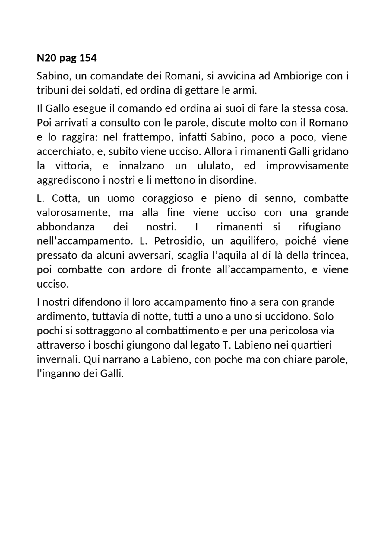 I galli sconfiggono i romani con l'inganno - Docsity