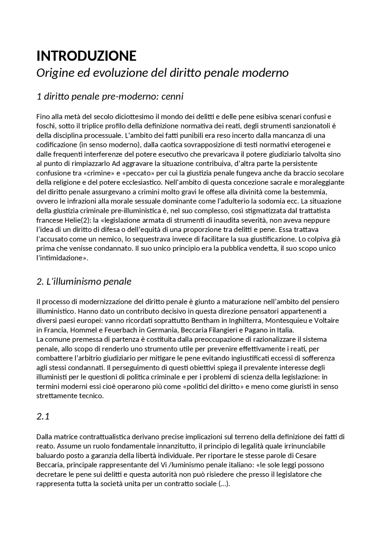 Riassunto Diritto Penale Parte Generale Docsity