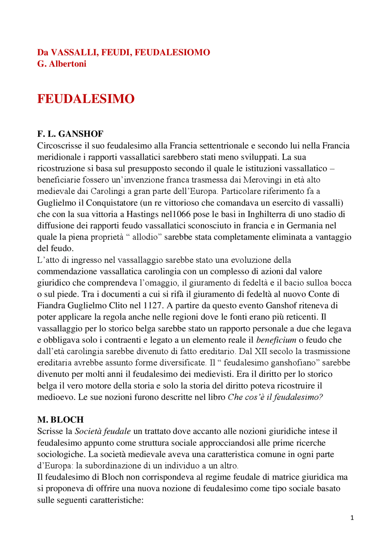 Vassalli Feudi E Feudalesimo Docsity