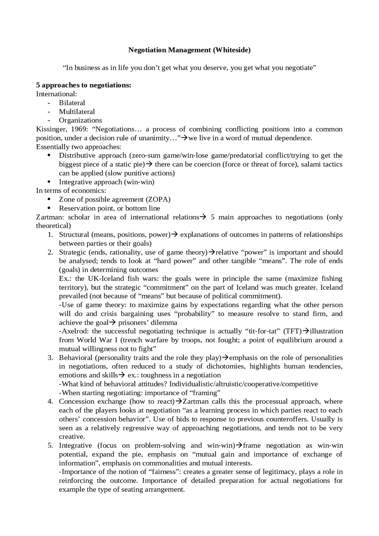 Negotiation And Project Management Docsity