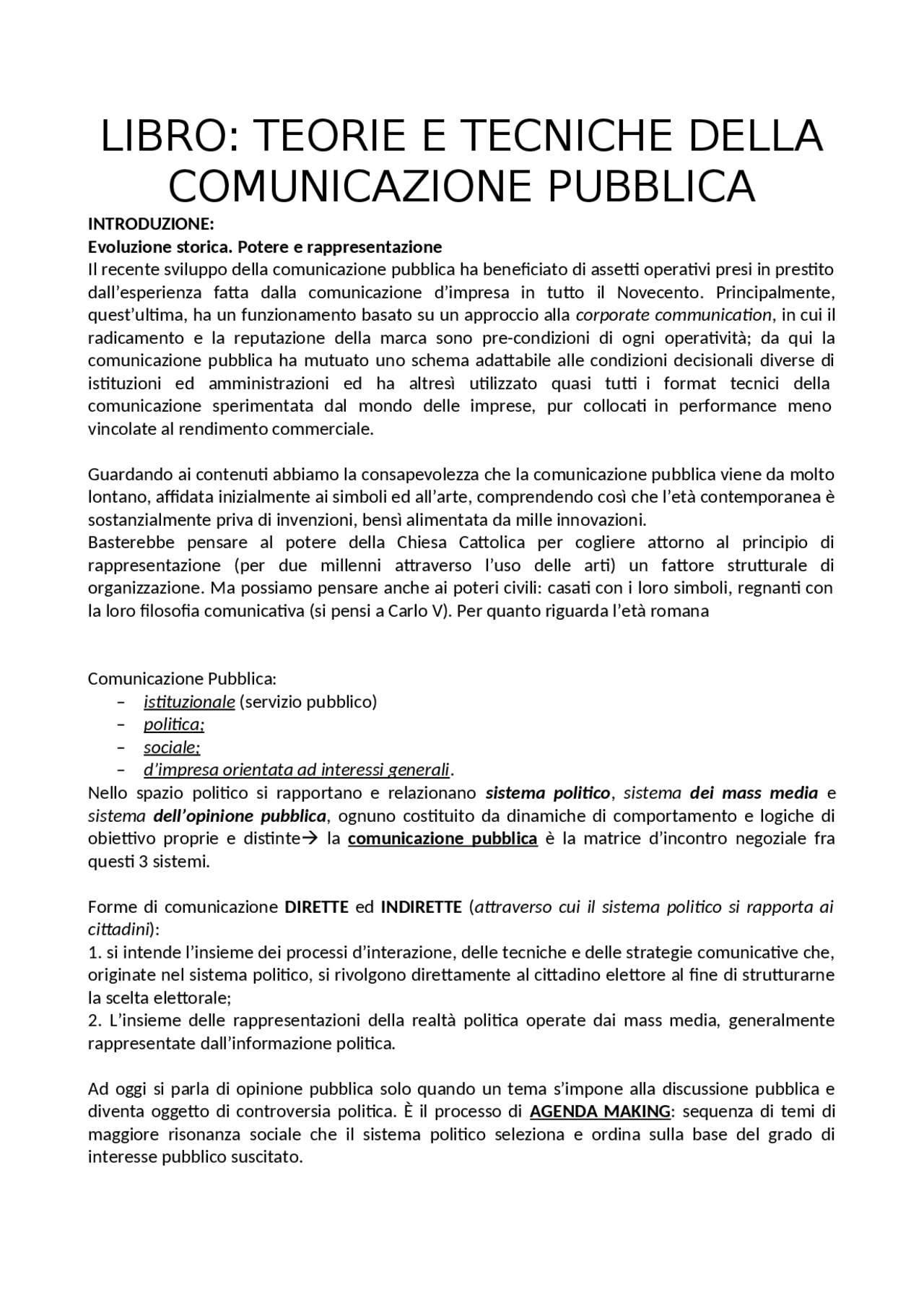 Libro Esame Teorie E Tecniche Della Comunicazione Pubblica Iulm Docsity