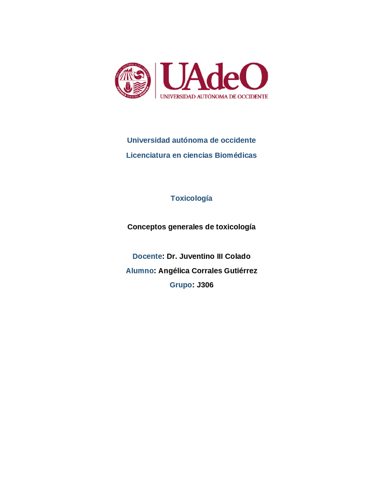 Conceptos De Toxicologia Docsity