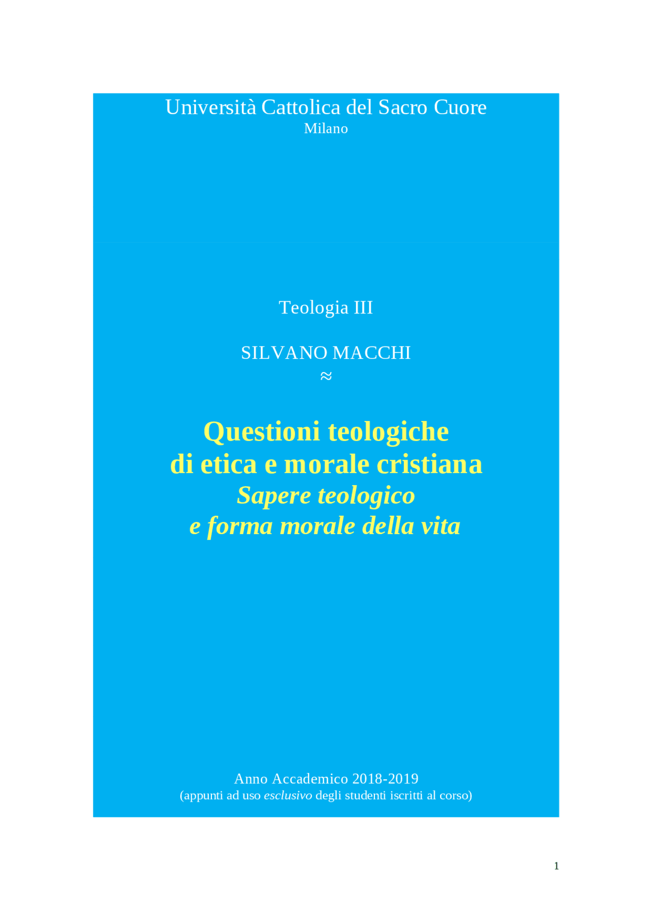 Riassunto Per Esame Di Teologia Docsity