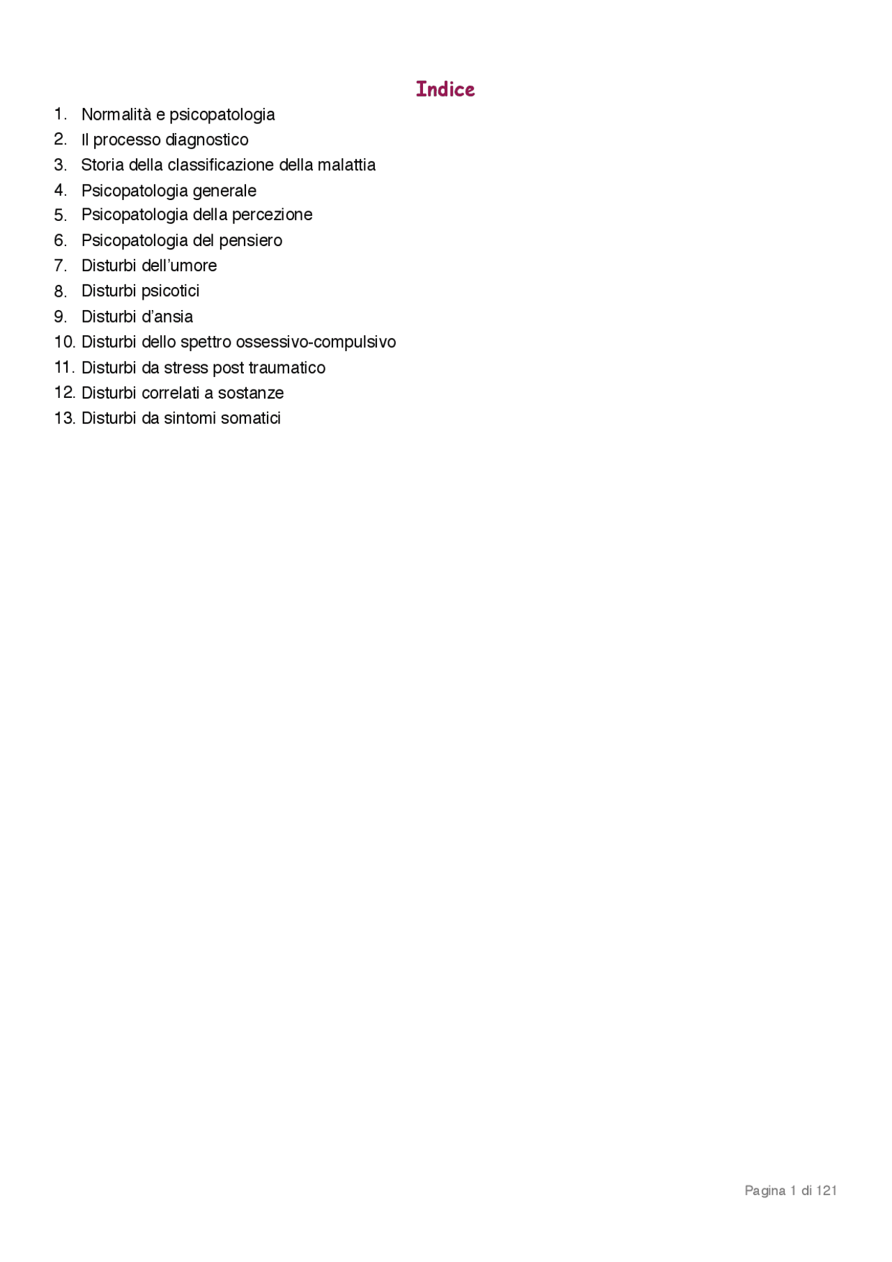 Appunti Completi Di Psicopatologia Docsity
