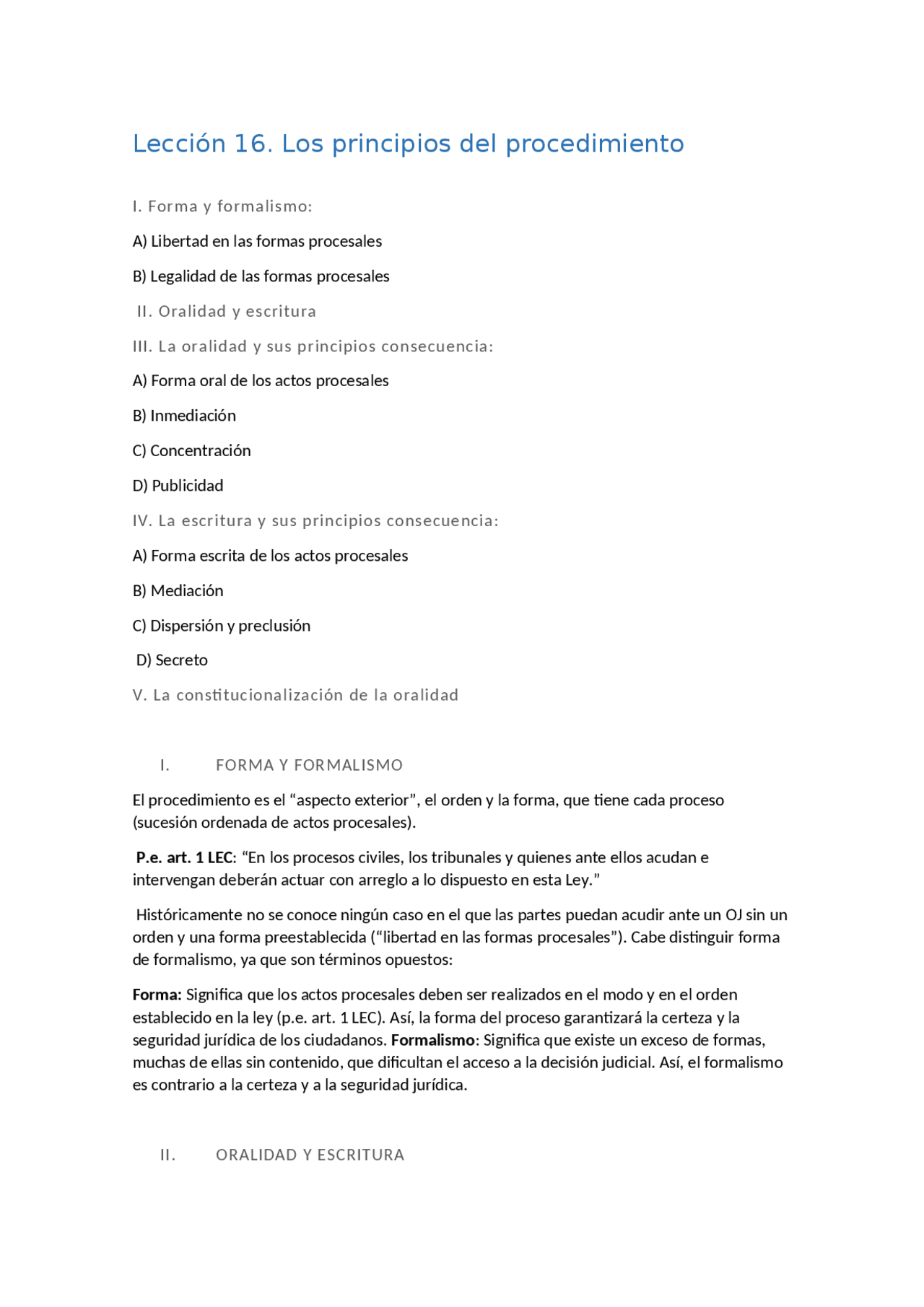 Apuntes Derecho Procesal I Docsity