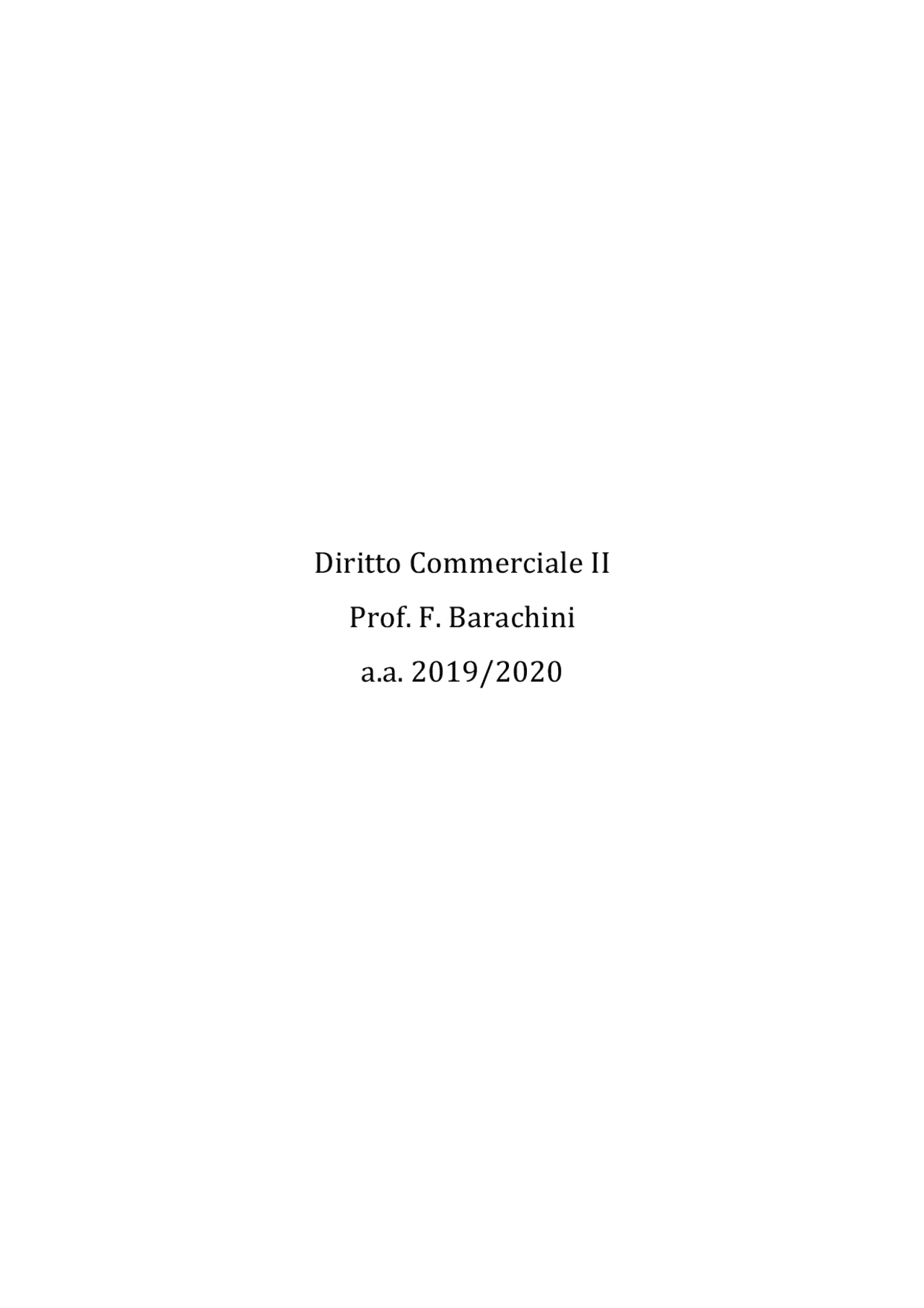 Diritto Commerciale Ii Barachini Docsity