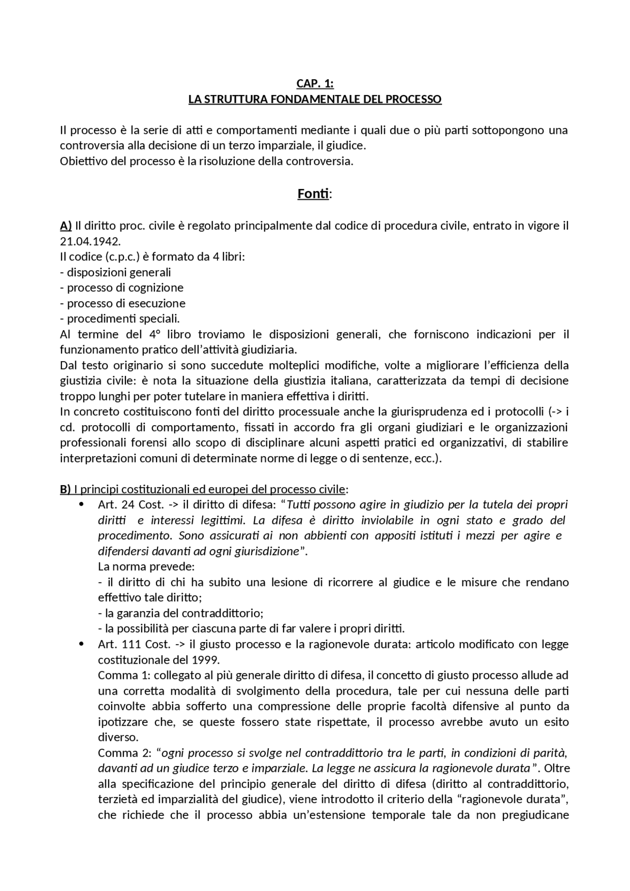 Riassunti Di Diritto Processuale Civile Biavati Docsity