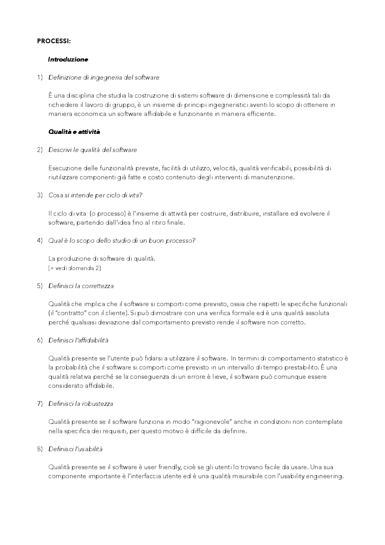 Domande E Risposte Ingegneria Del Software Docsity