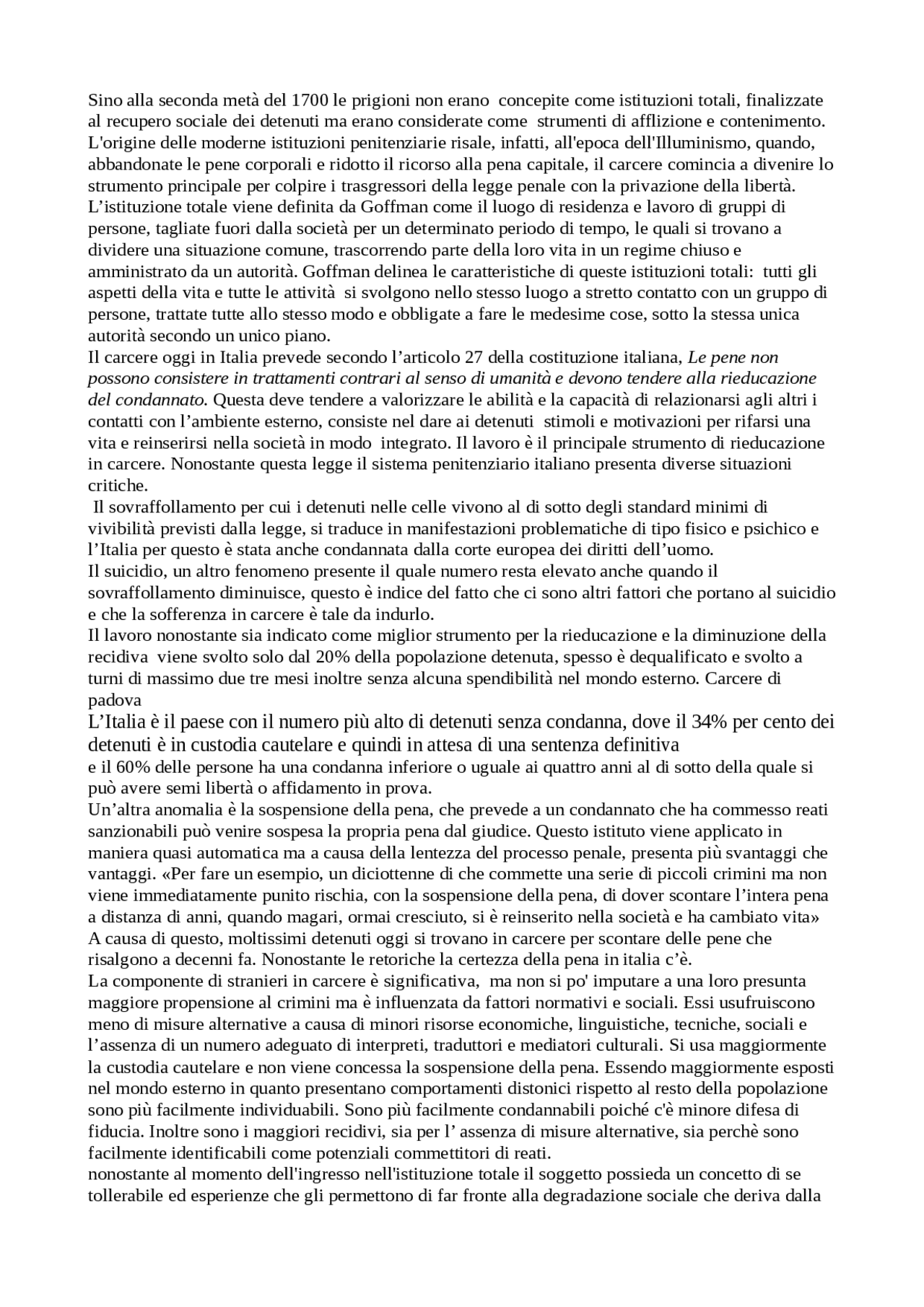 Appunti Di Sociologia Della Marginalità E Della Devianza Docsity
