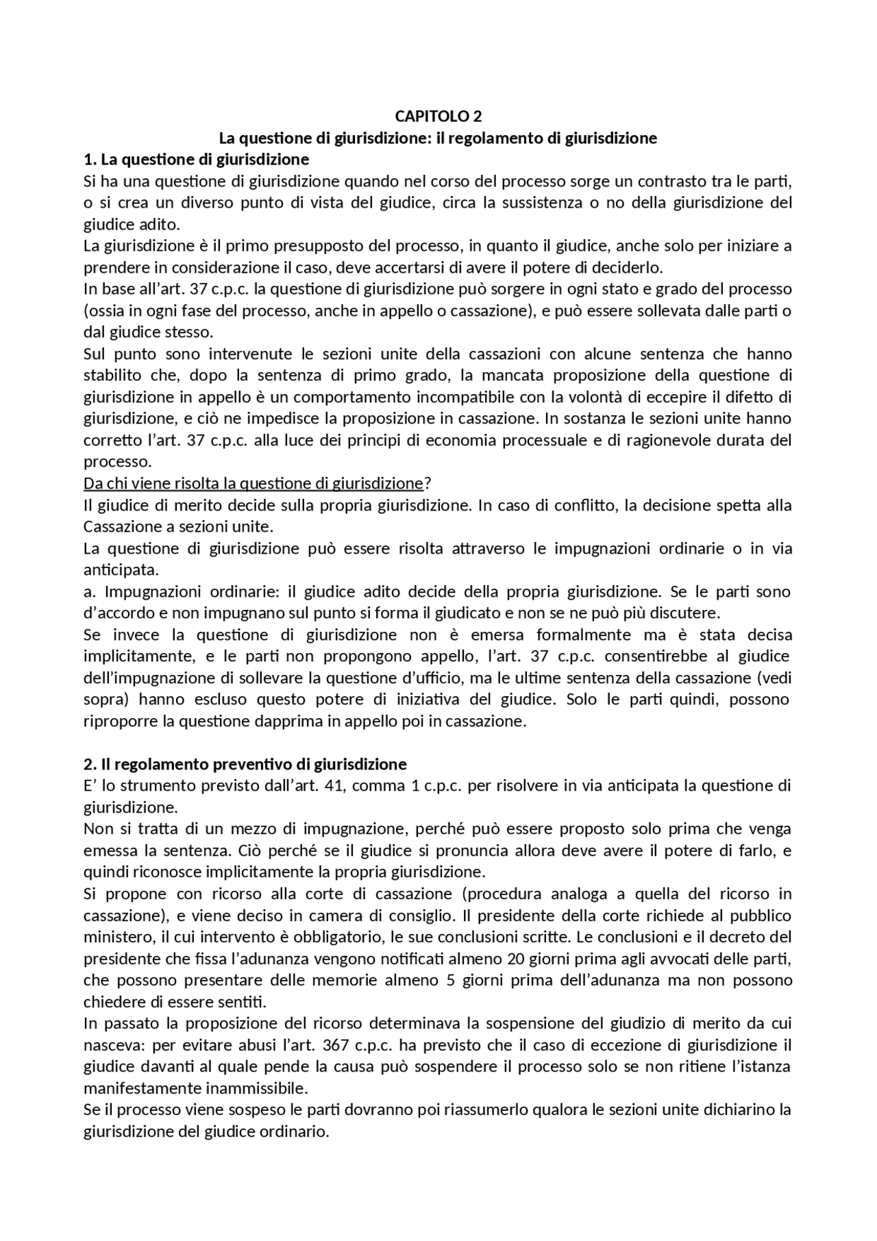 Diritto Processuale Civile Cap 2 Biavati Docsity