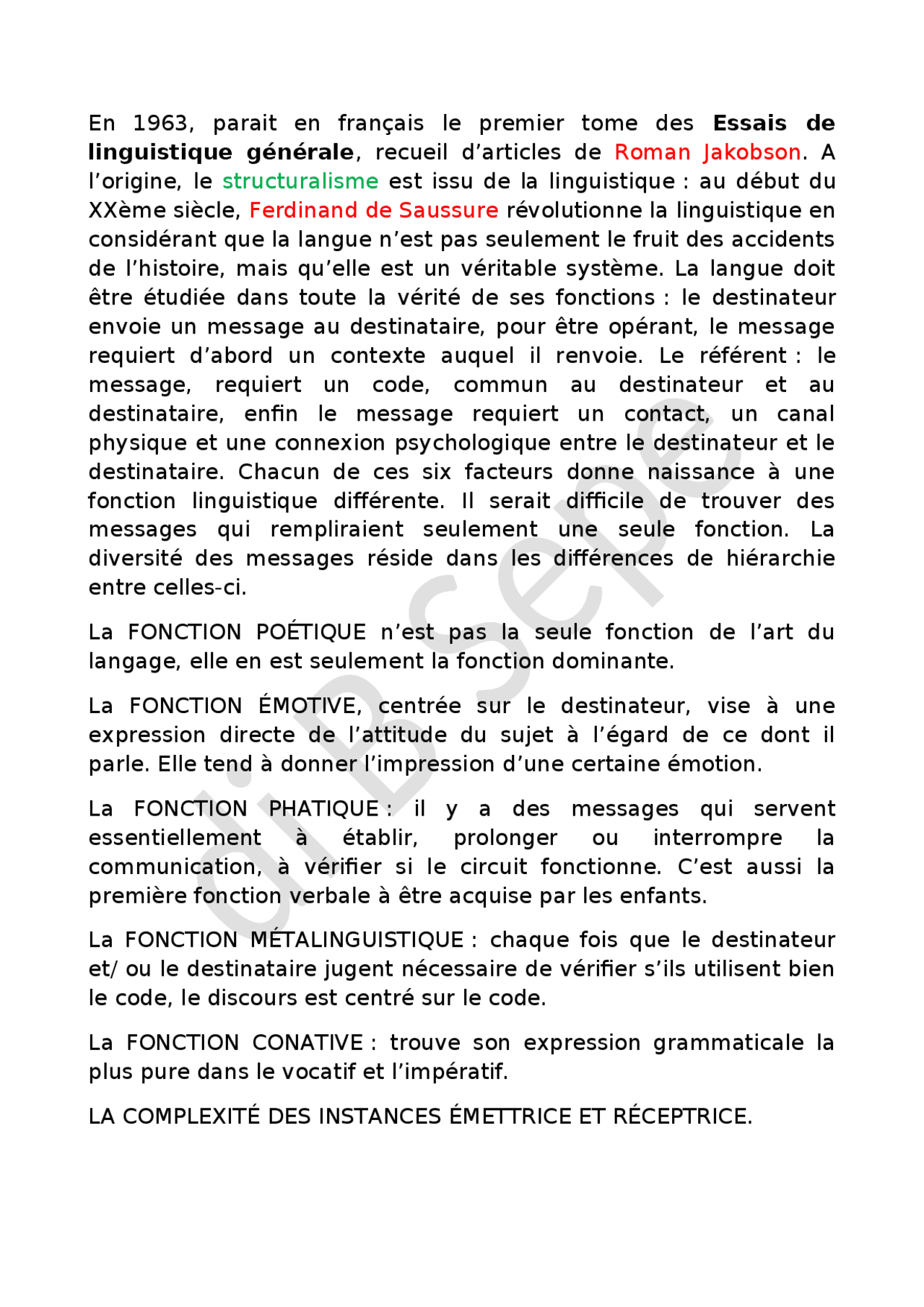 Les Fonctions Du Langage Docsity