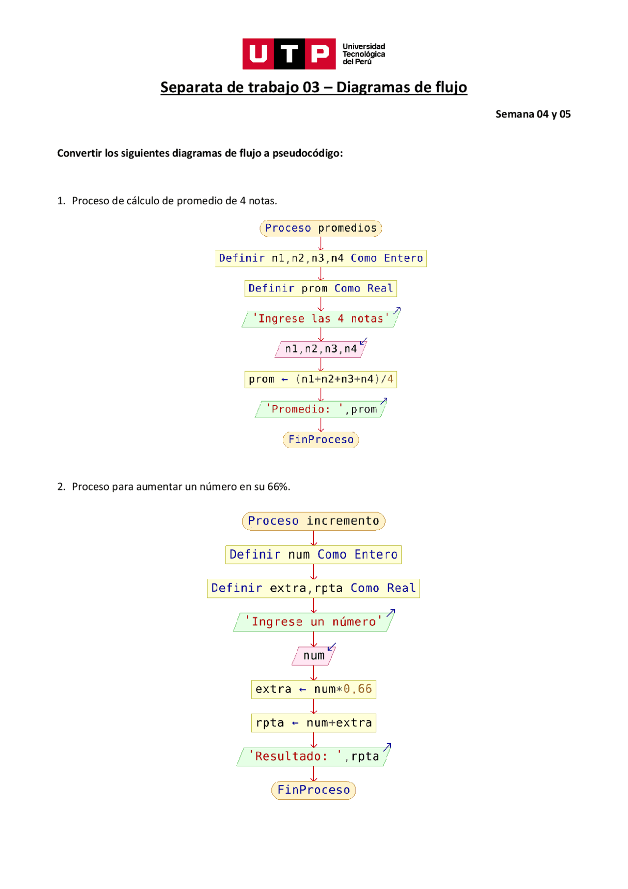 Ejercicios De Algoritmo Docsity