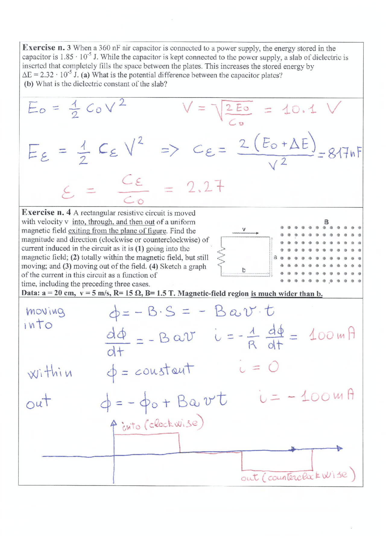 Exercises Of Physics Docsity
