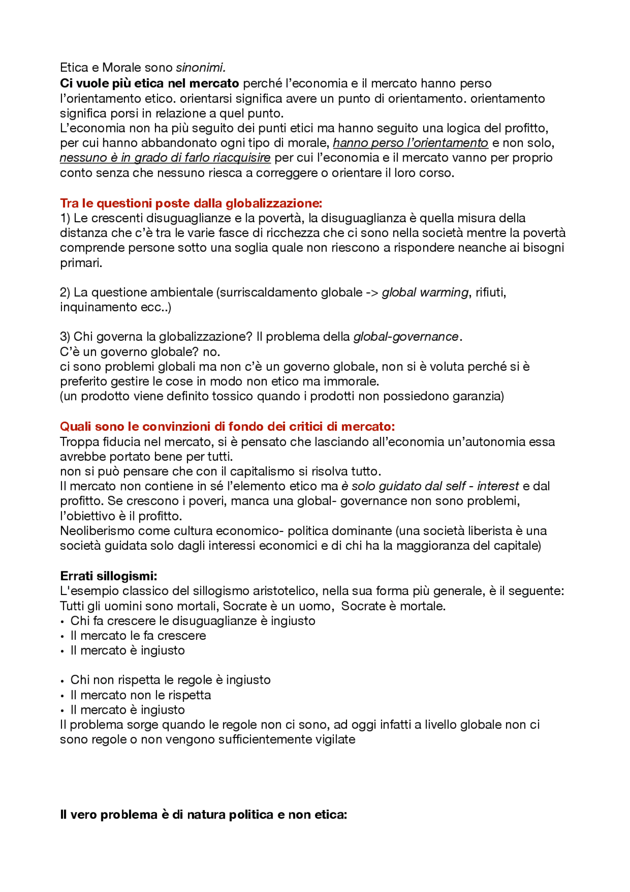 Etica Ed Economia Iulm Docsity