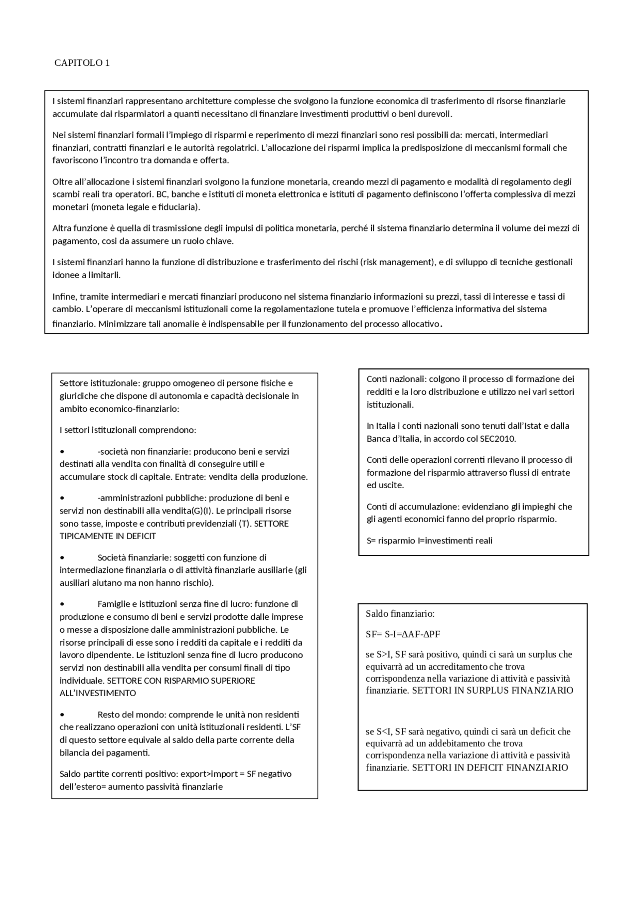 Riassunto Intermediari Finanziari La Torre Docsity