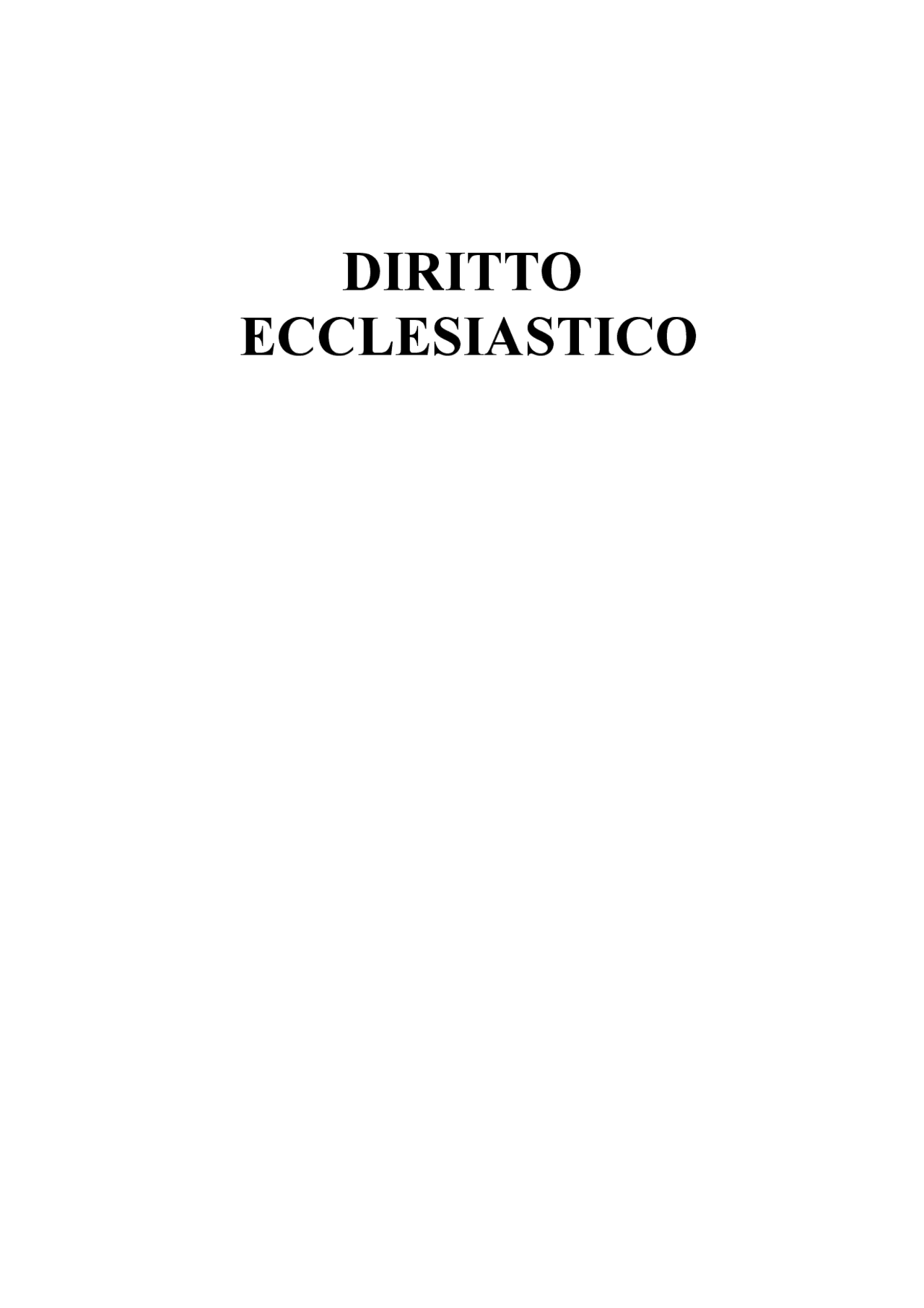 Diritto Ecclesiastico Compendio Nel Diritto Docsity