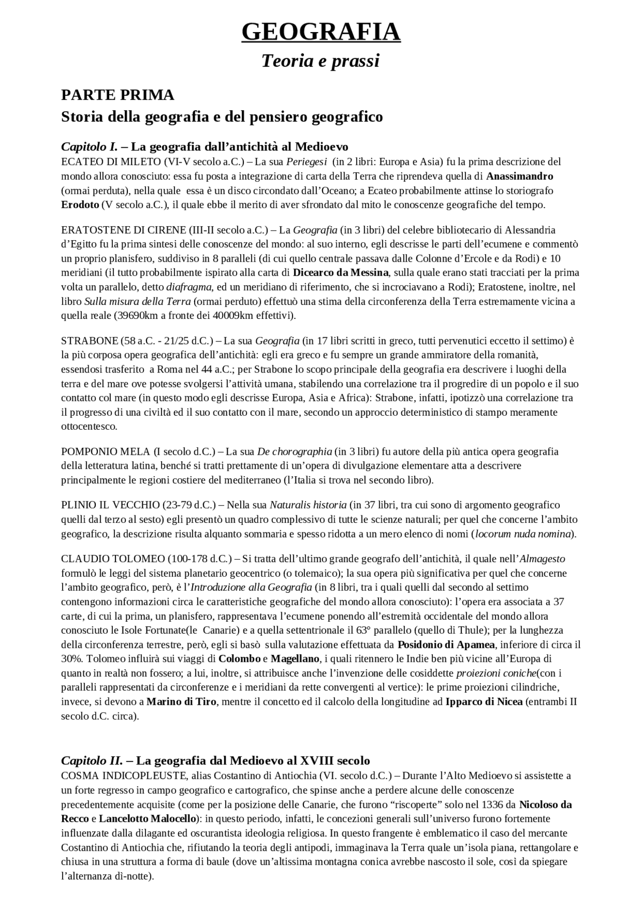 Teoria E Prassi Esame Di Geografia Docsity