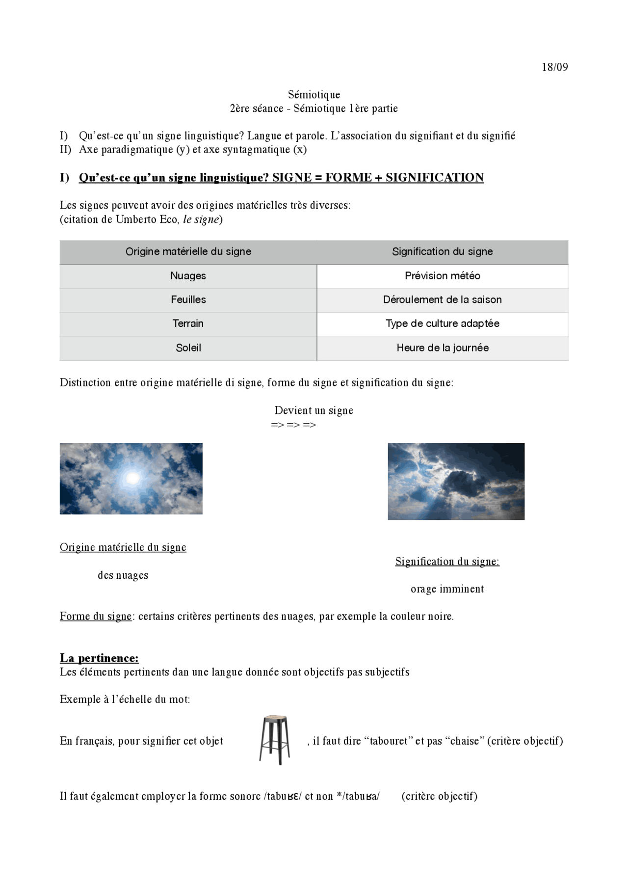 Explication De Linguistique Generale Docsity