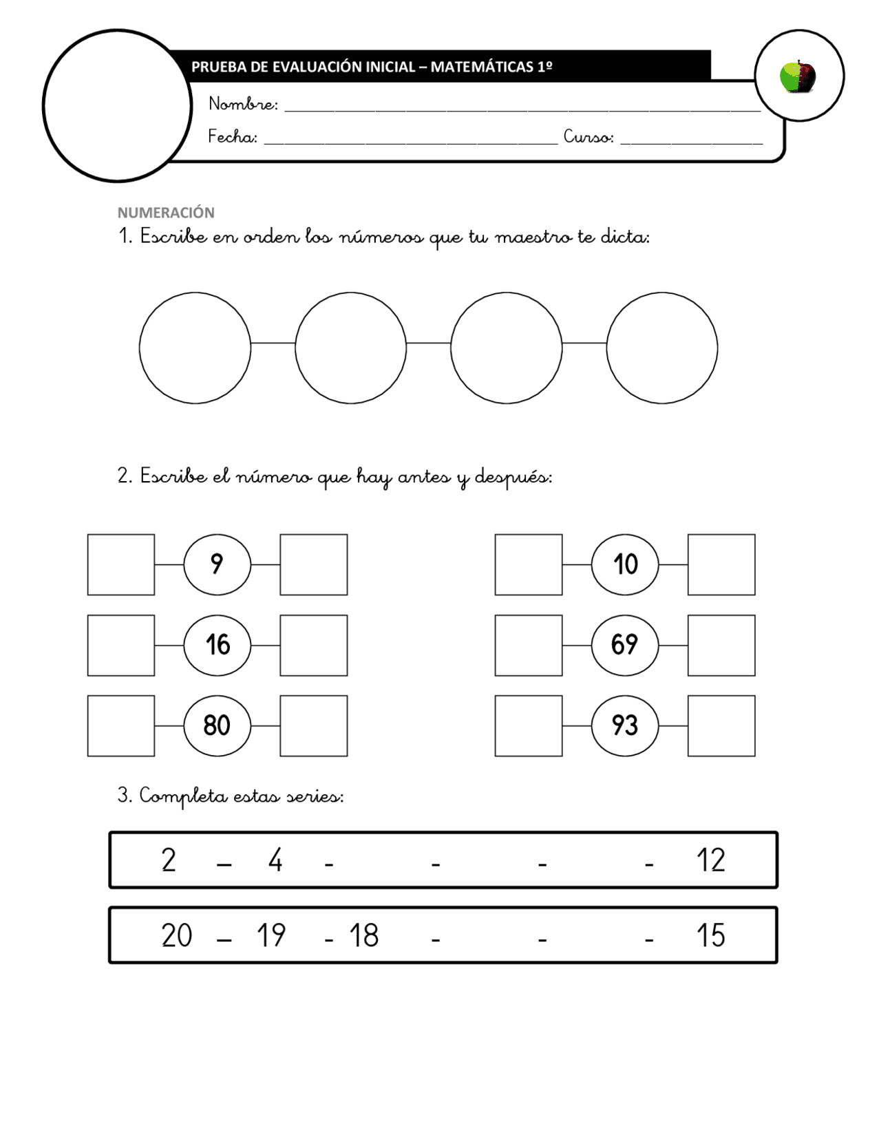 Evaluación-Inicial-Matemáticas-2º - Docsity