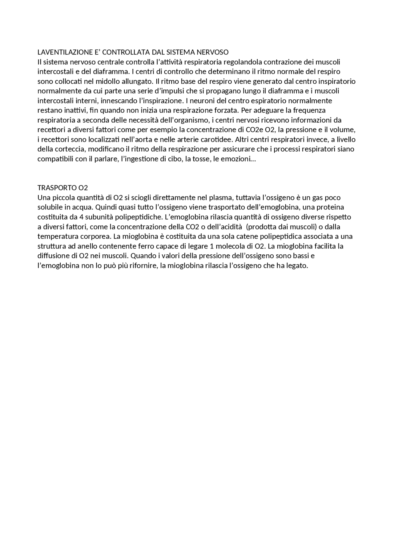 Apparato Respiratorio Docsity