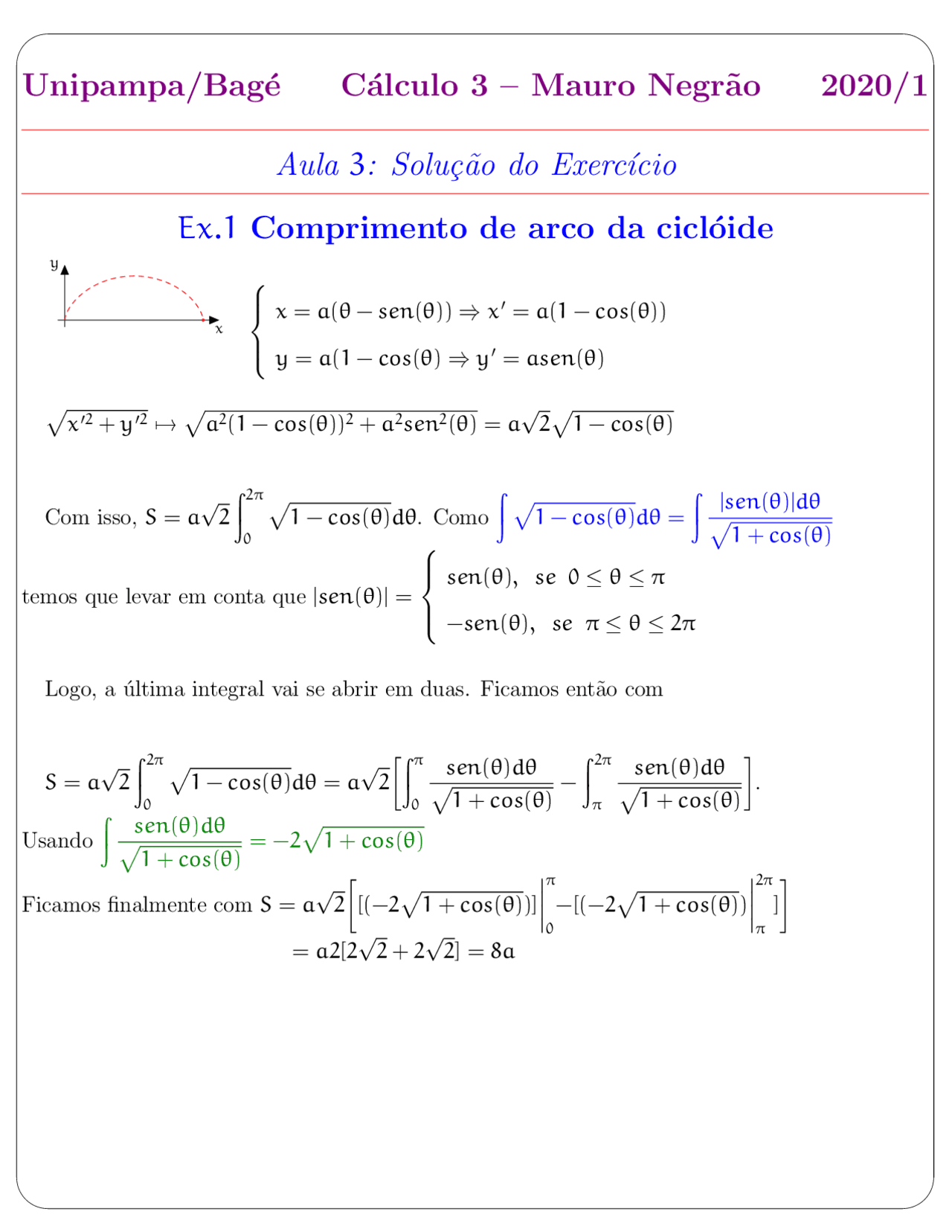 Soluçoes calculo 3 soluções de exercicios - Docsity