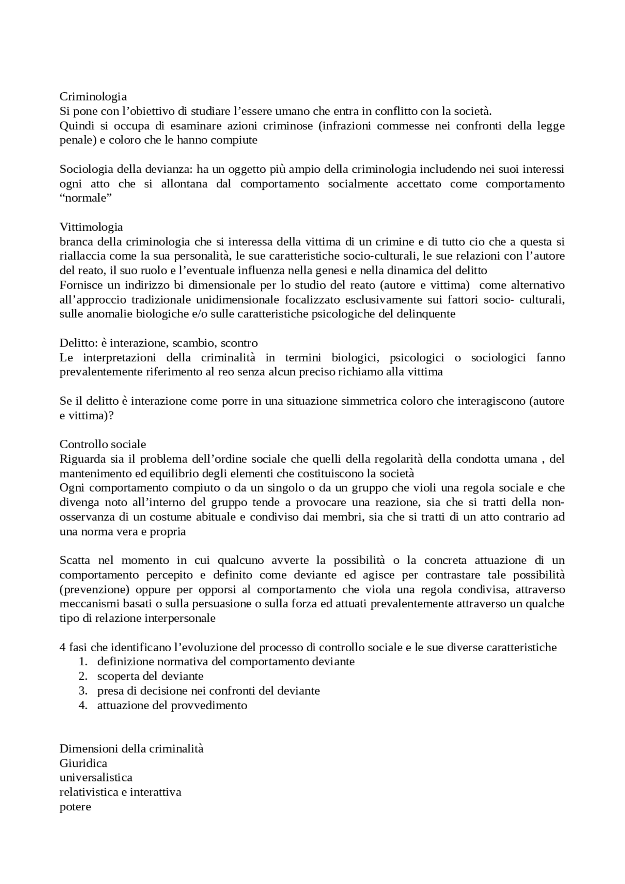 Appunti Lezione Criminologia Unibo Docsity