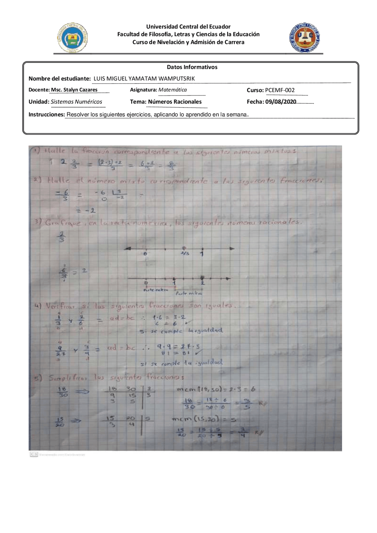 Ejercios Reuelto Matematica Docsity