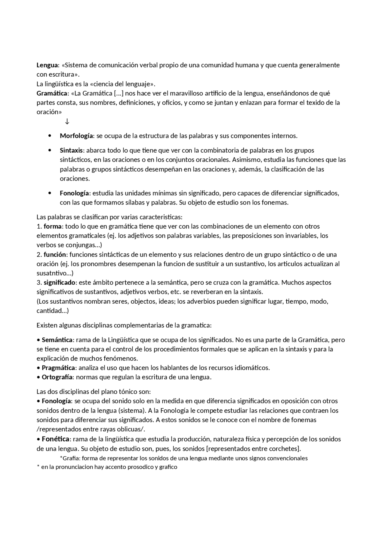 Morfologia Sintassi E Morfosintassi Docsity