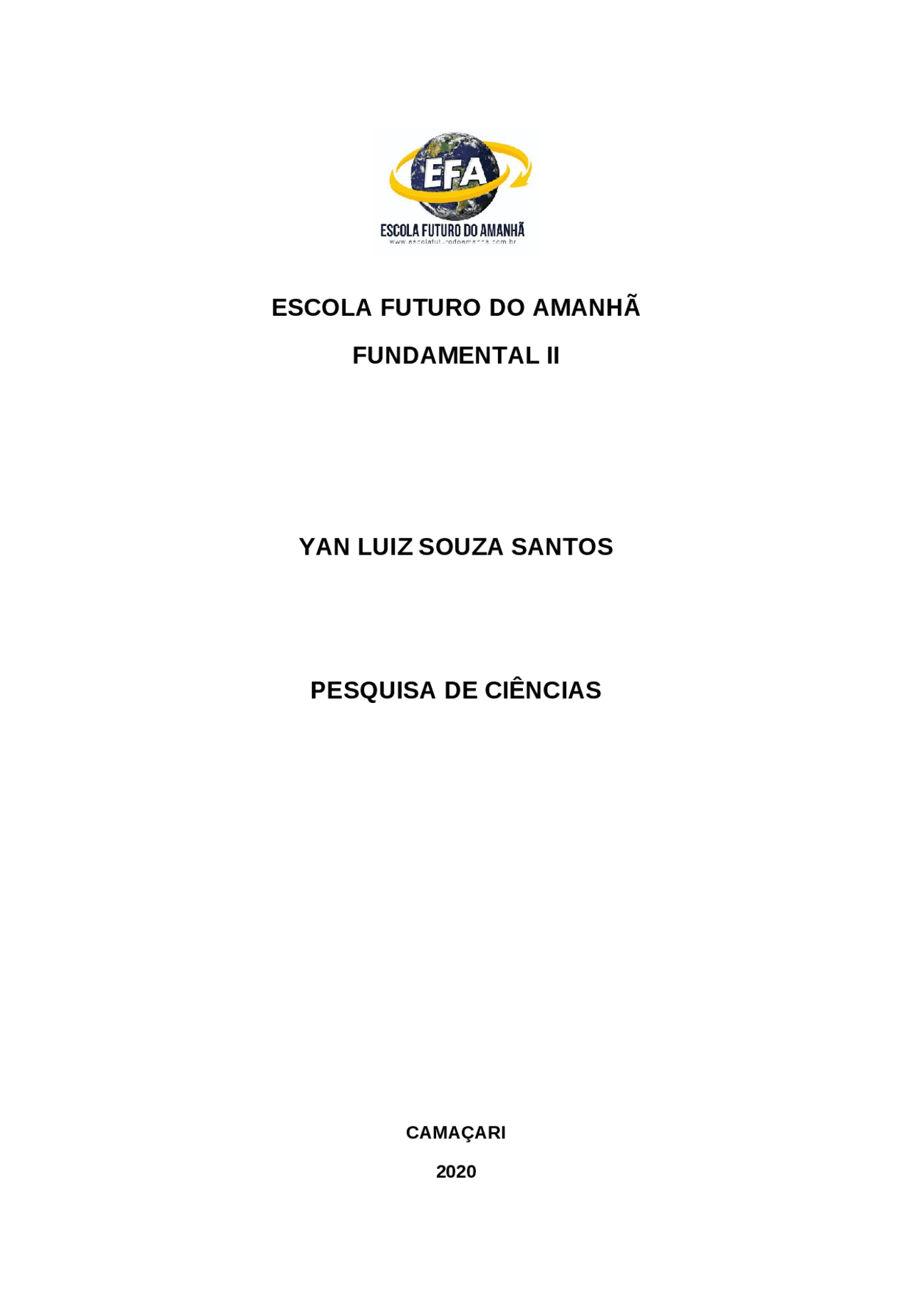 Pesquisa De Ciencias Docsity