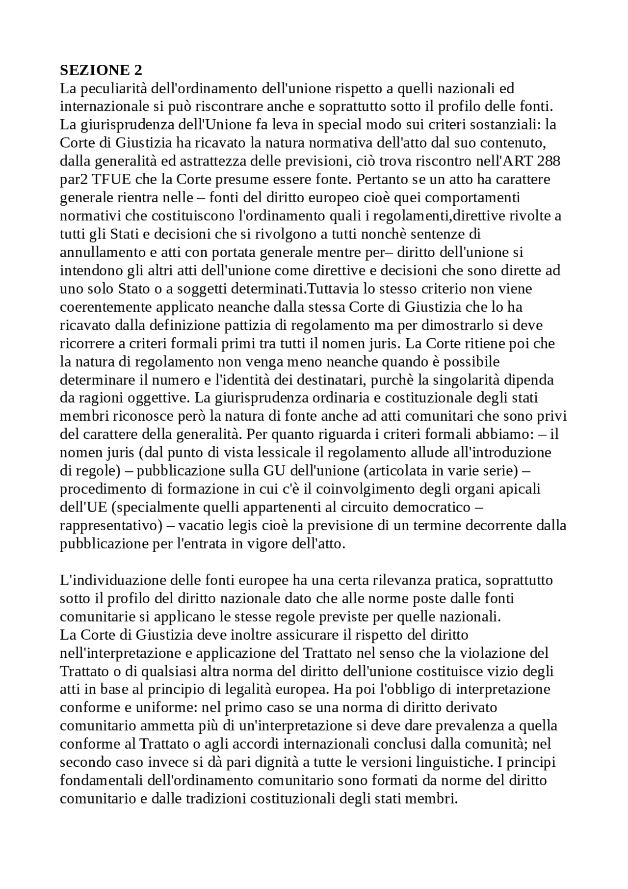 Fonti Del Diritto Dellue Docsity