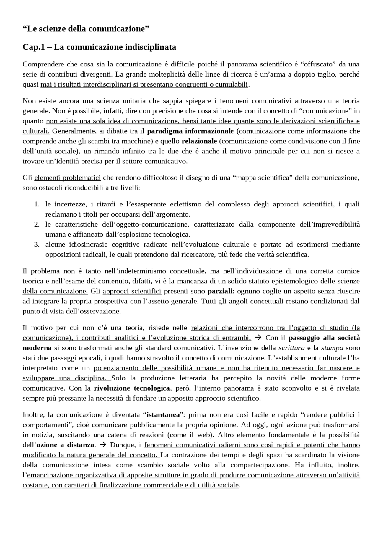 Le Scienze Della Comunicazione Morcellini Fatelli Docsity