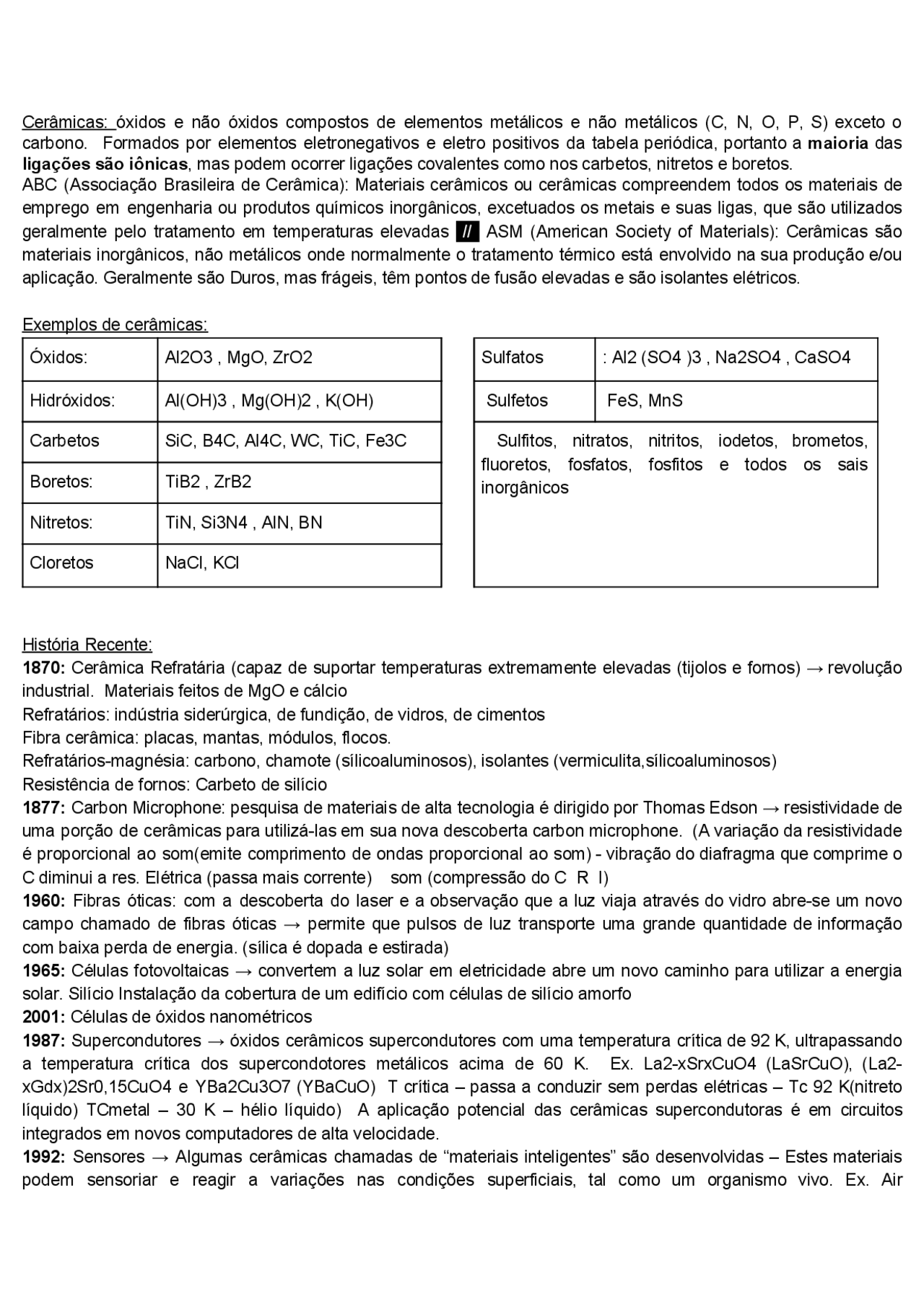 Resumo Materiais Cerâmicos Docsity