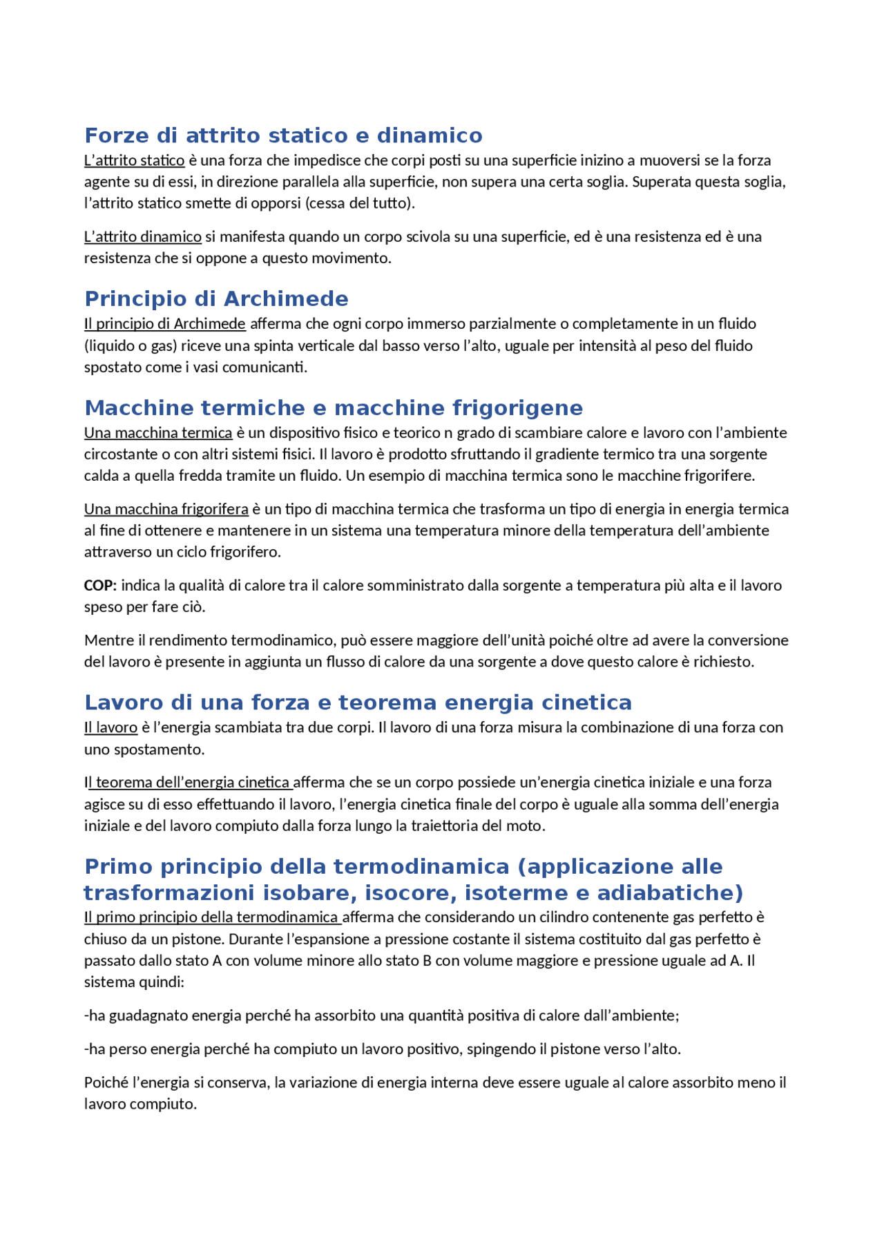 Concetti fisica base - Docsity