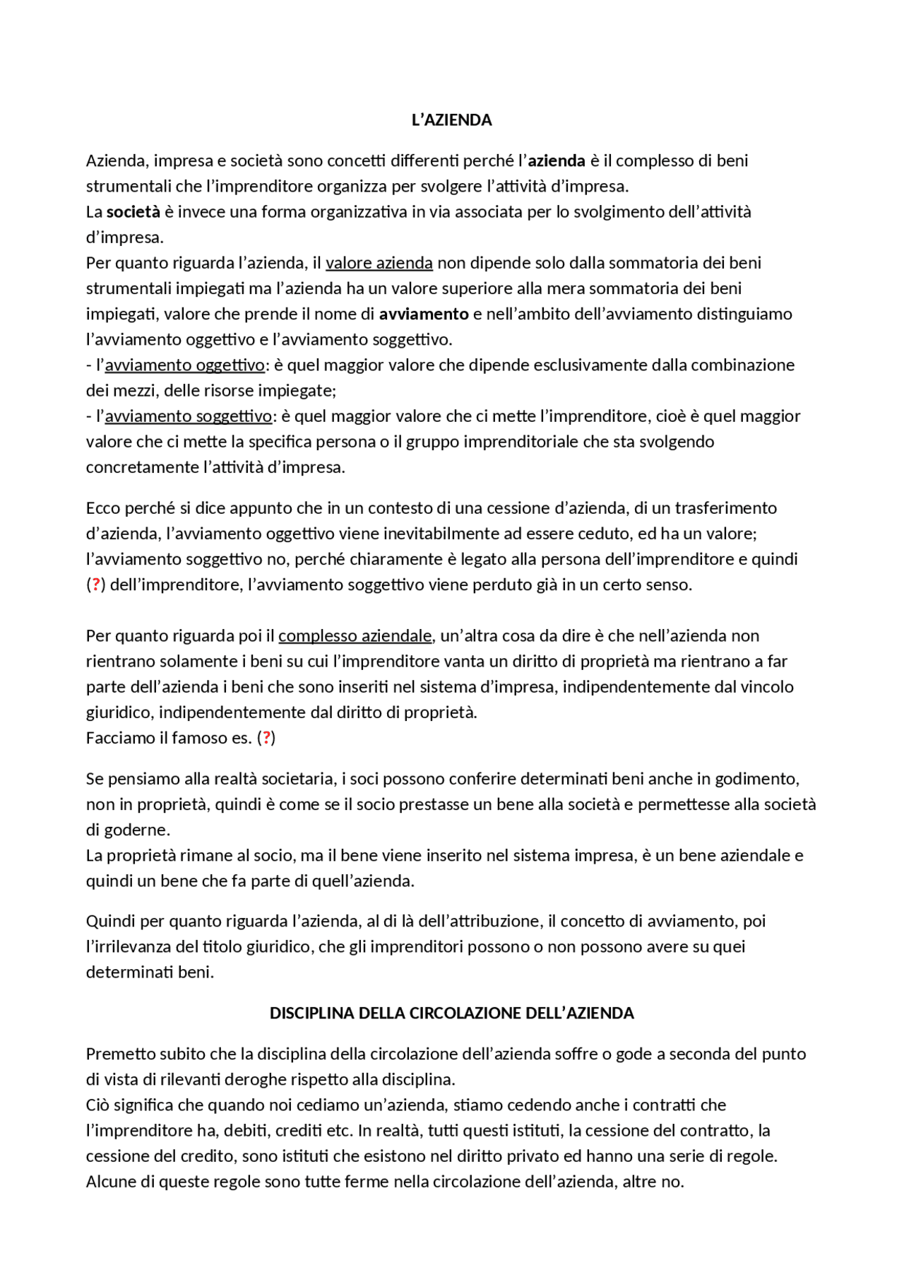 Cap 5 Azienda Campobasso Docsity