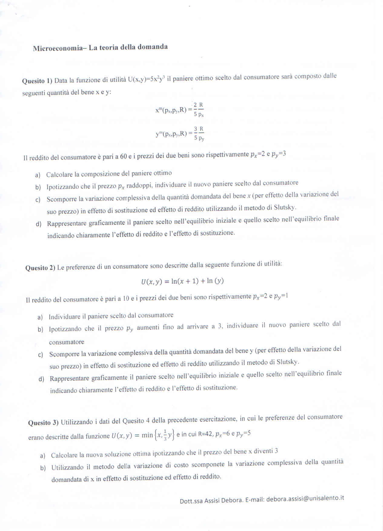 Es Microeconomia Validi Docsity