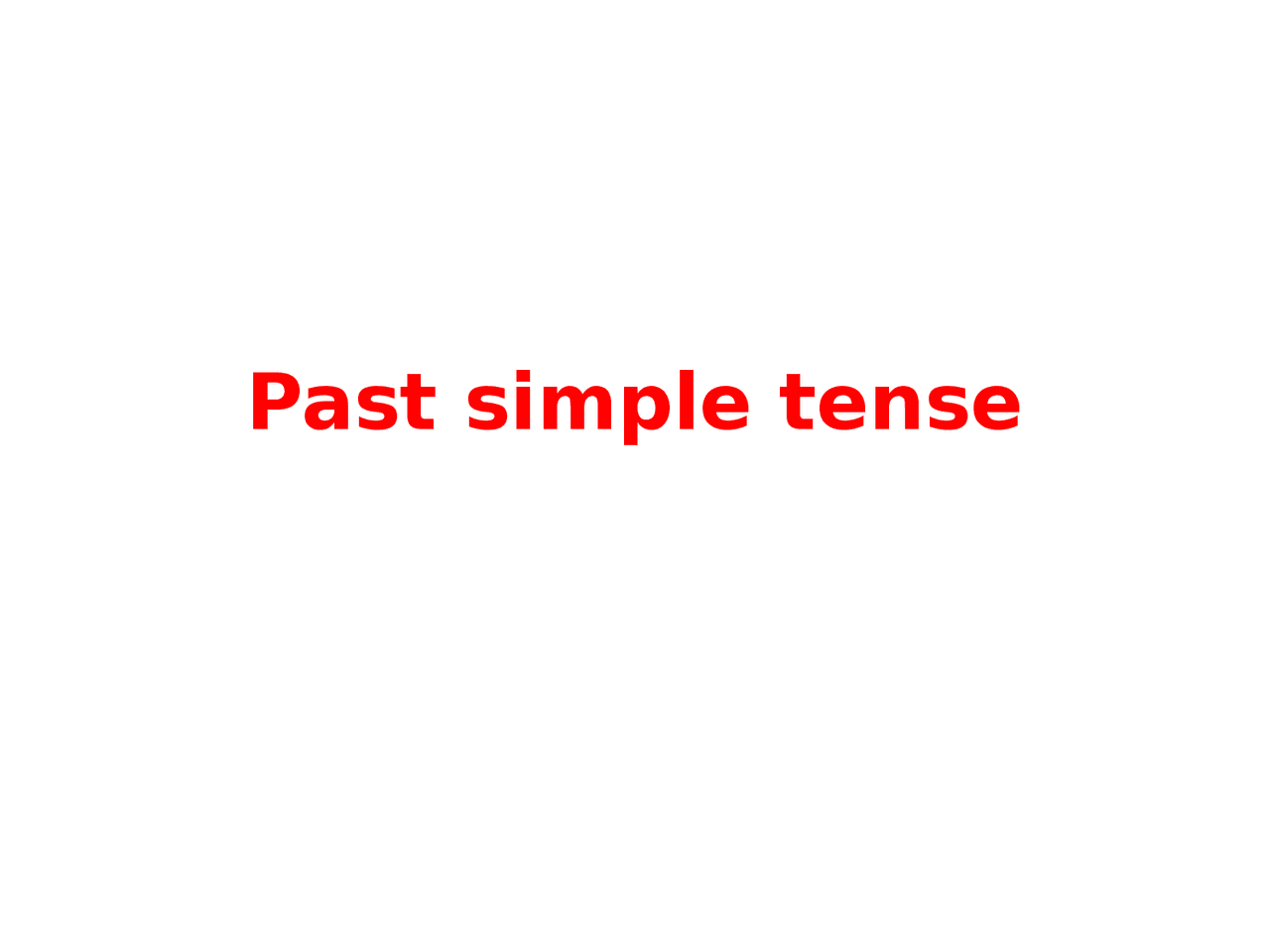 Past simple tense - spelling rules - Docsity