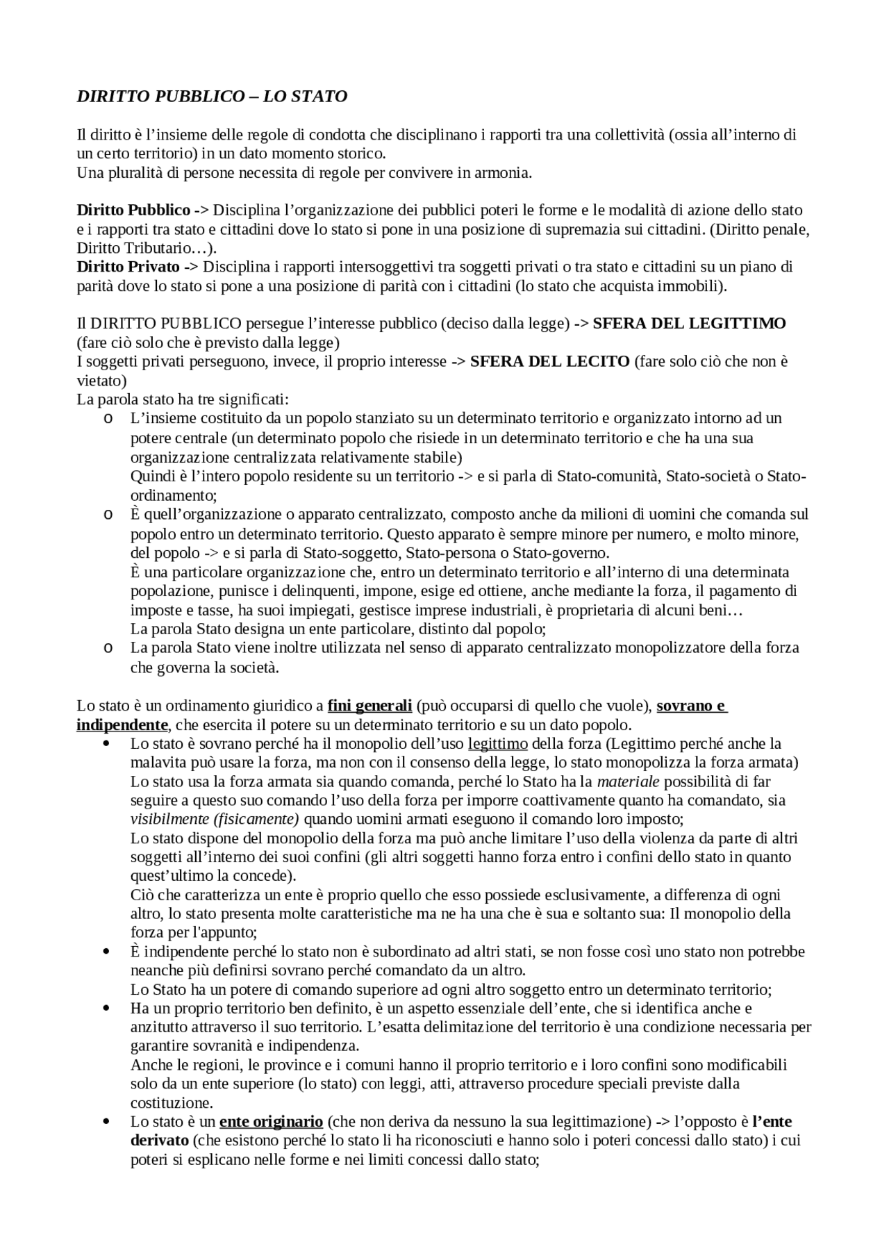 Appunti Di Diritto Pubblico Docsity