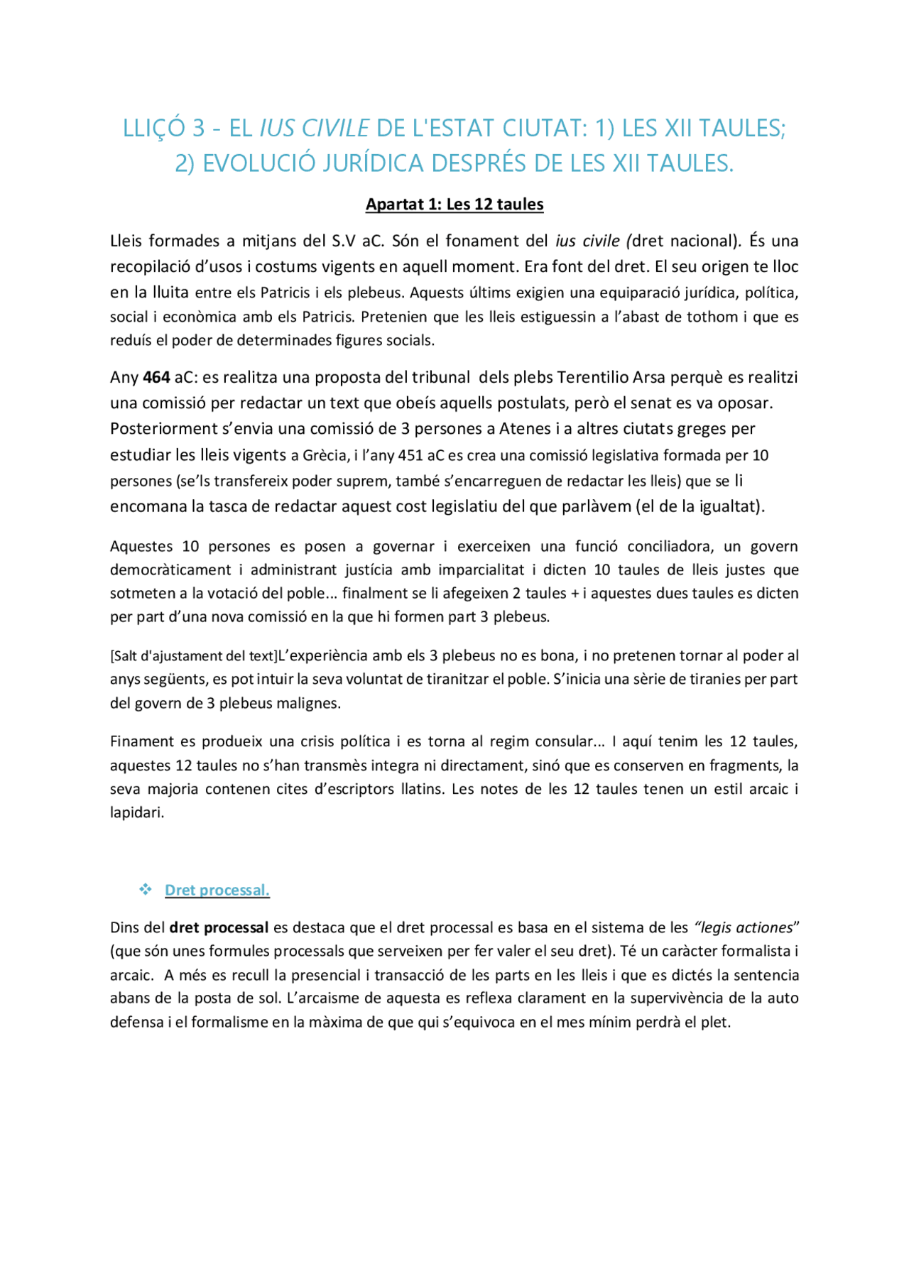 Dret Romà Apuntes Tema 3 Docsity