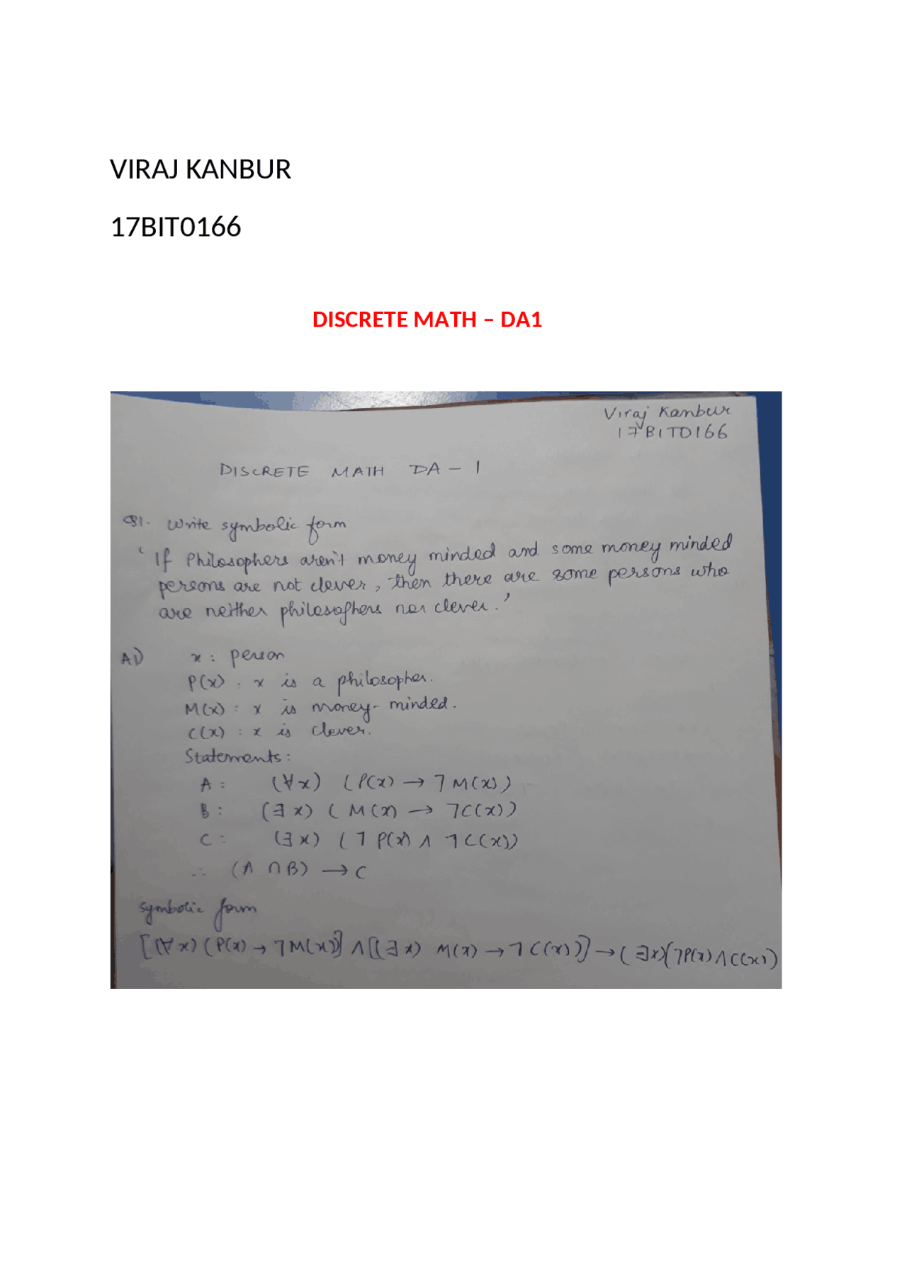 Discrete Mathematics Docsity