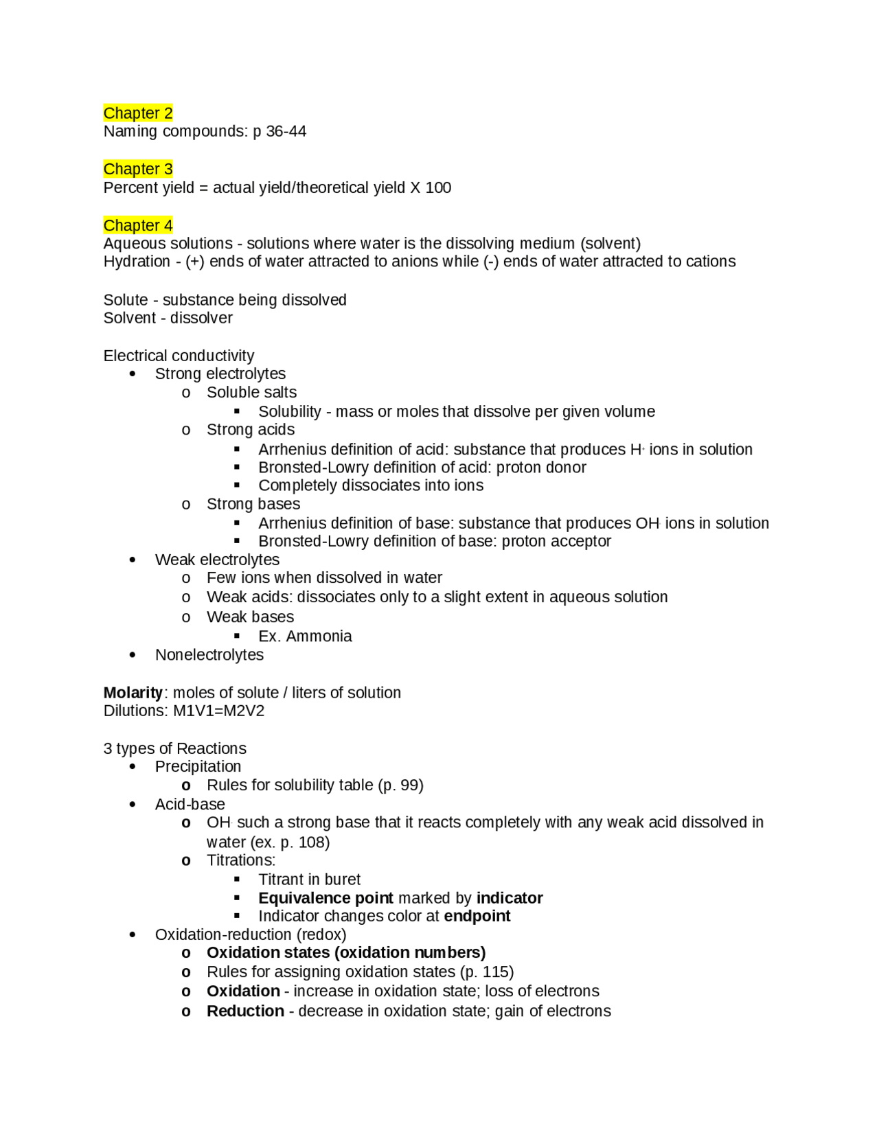 CHEM 101 notes at UPenn - Docsity
