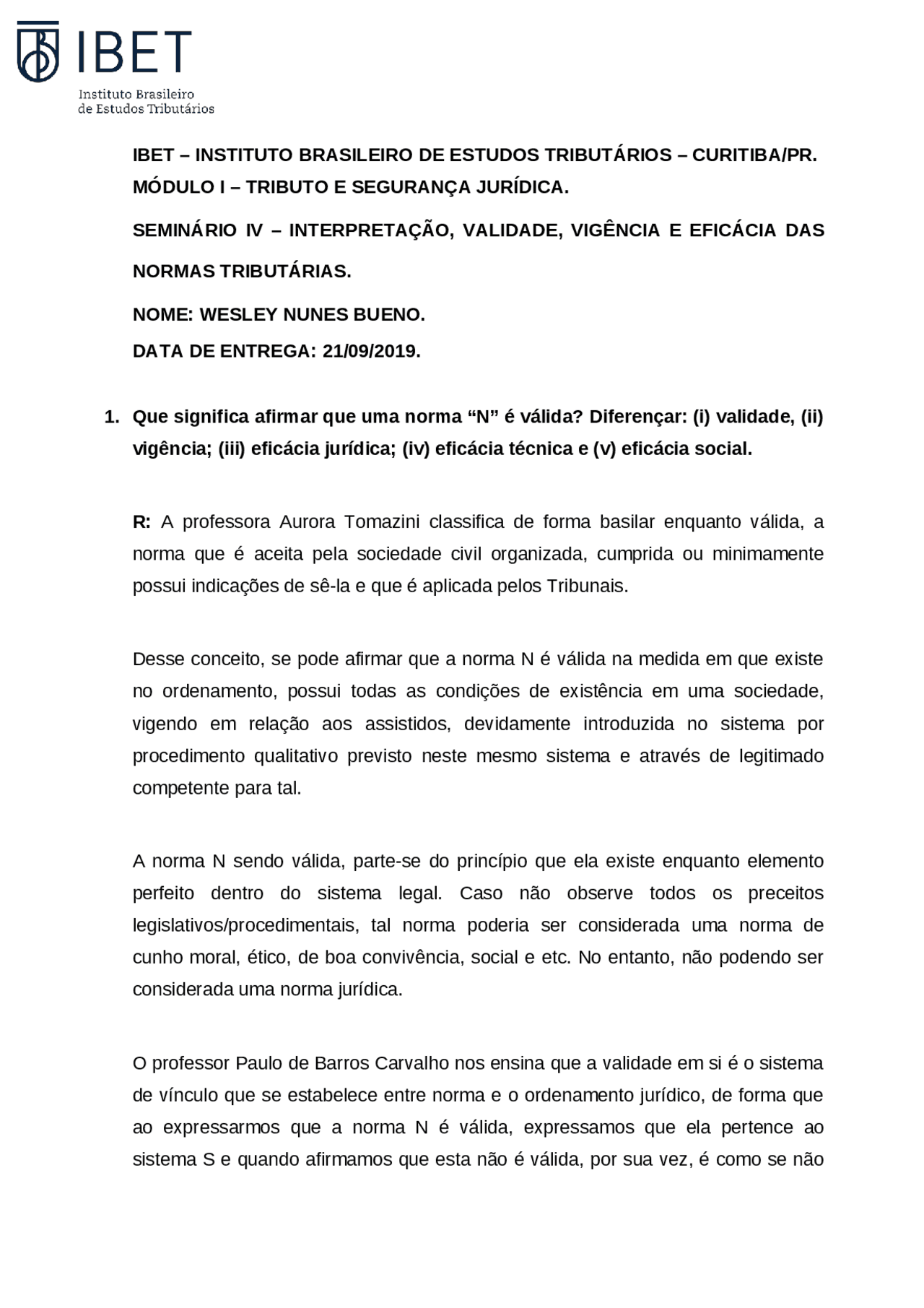 MÓdulo I SeminÁrio Iv Ibet Docsity