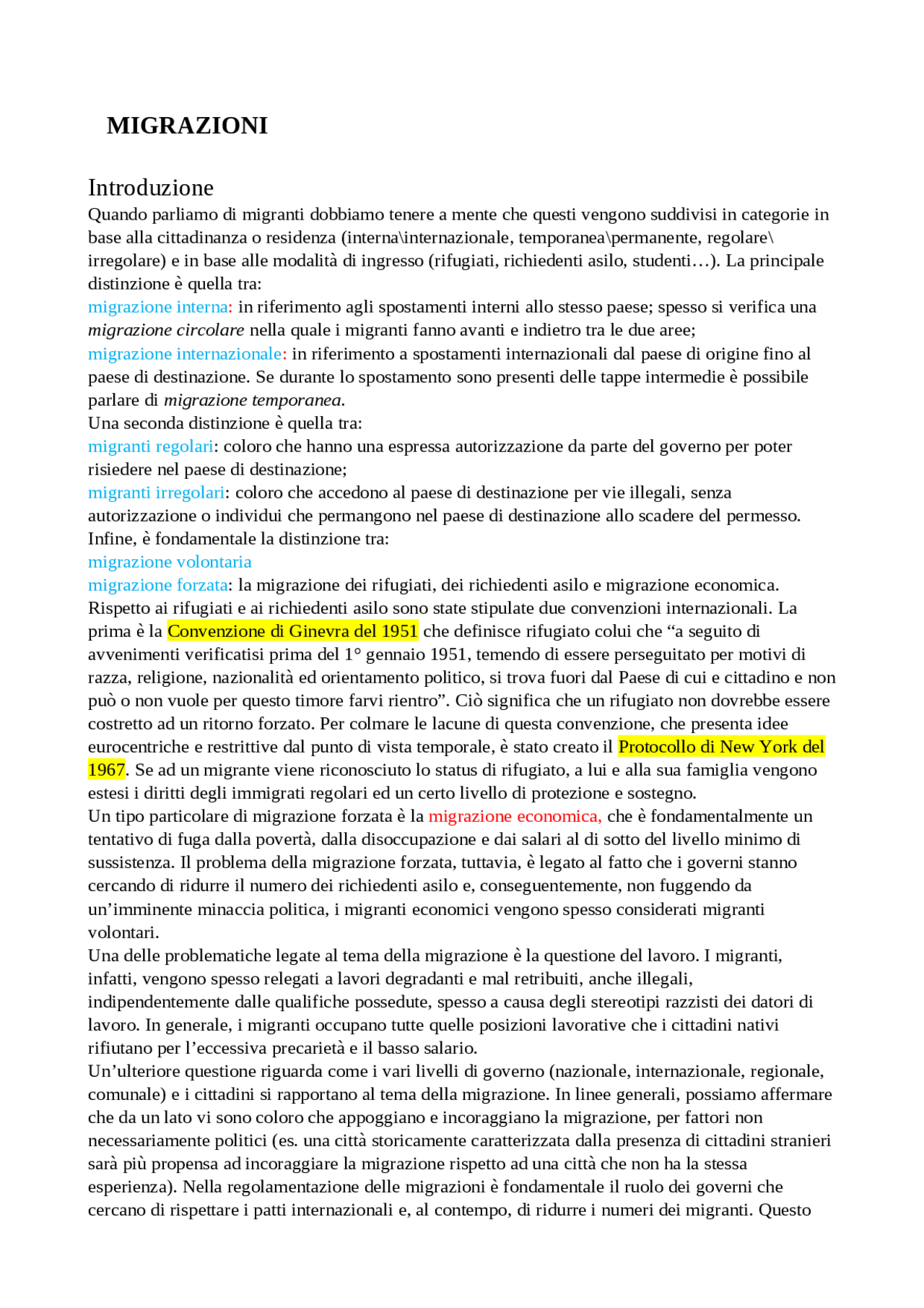 Migrazioni Michael Samers Docsity