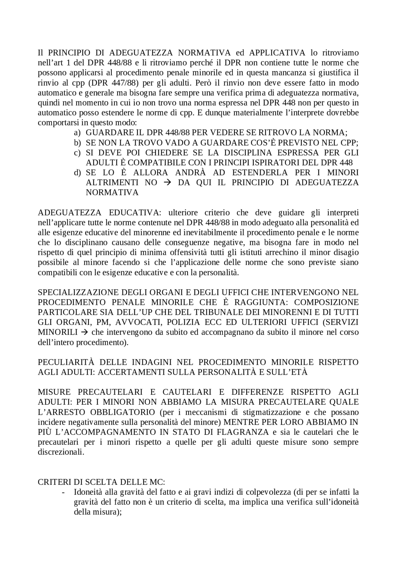 Legislazione Penale Minorile Docsity