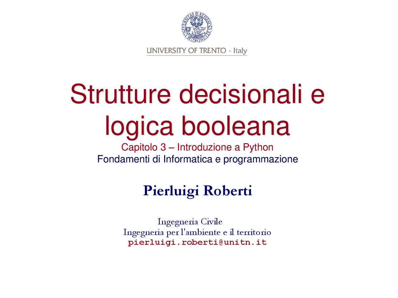 Strutture decisionali - Docsity